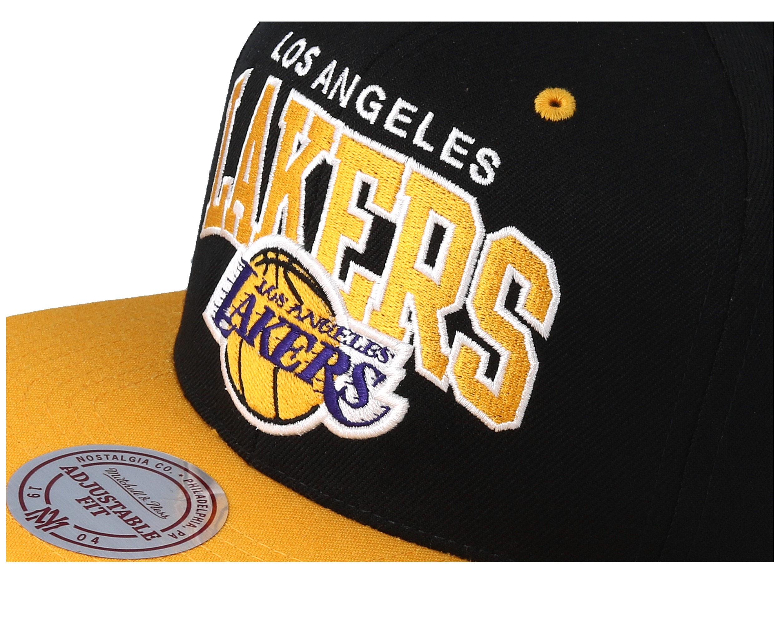 LA Lakers Team Arch Black/Yellow Snapback - Mitchell & Ness caps ...
