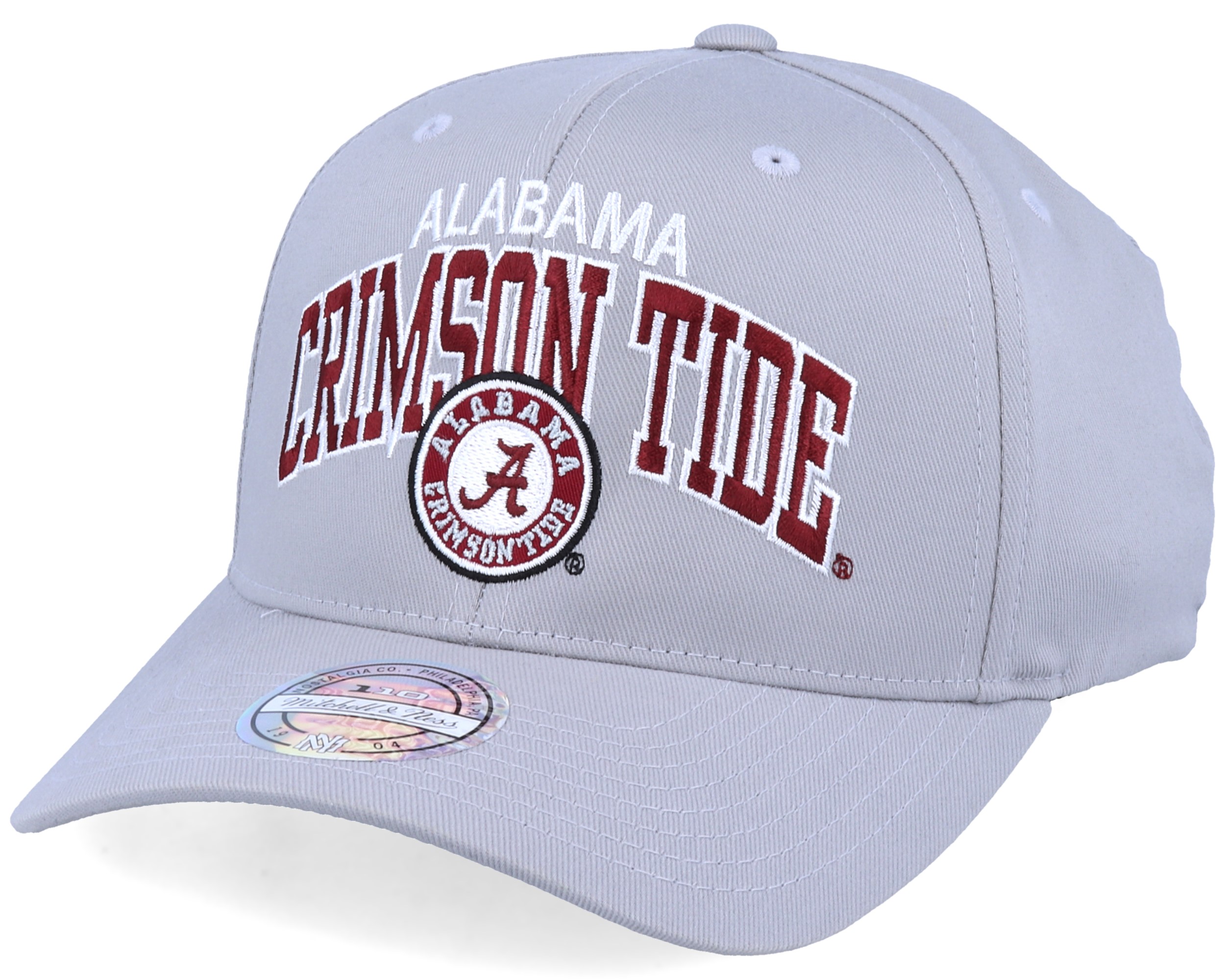 Alabama Crimson Tide Team Arch Grey 110 Adjustable - Mitchell & Ness ...