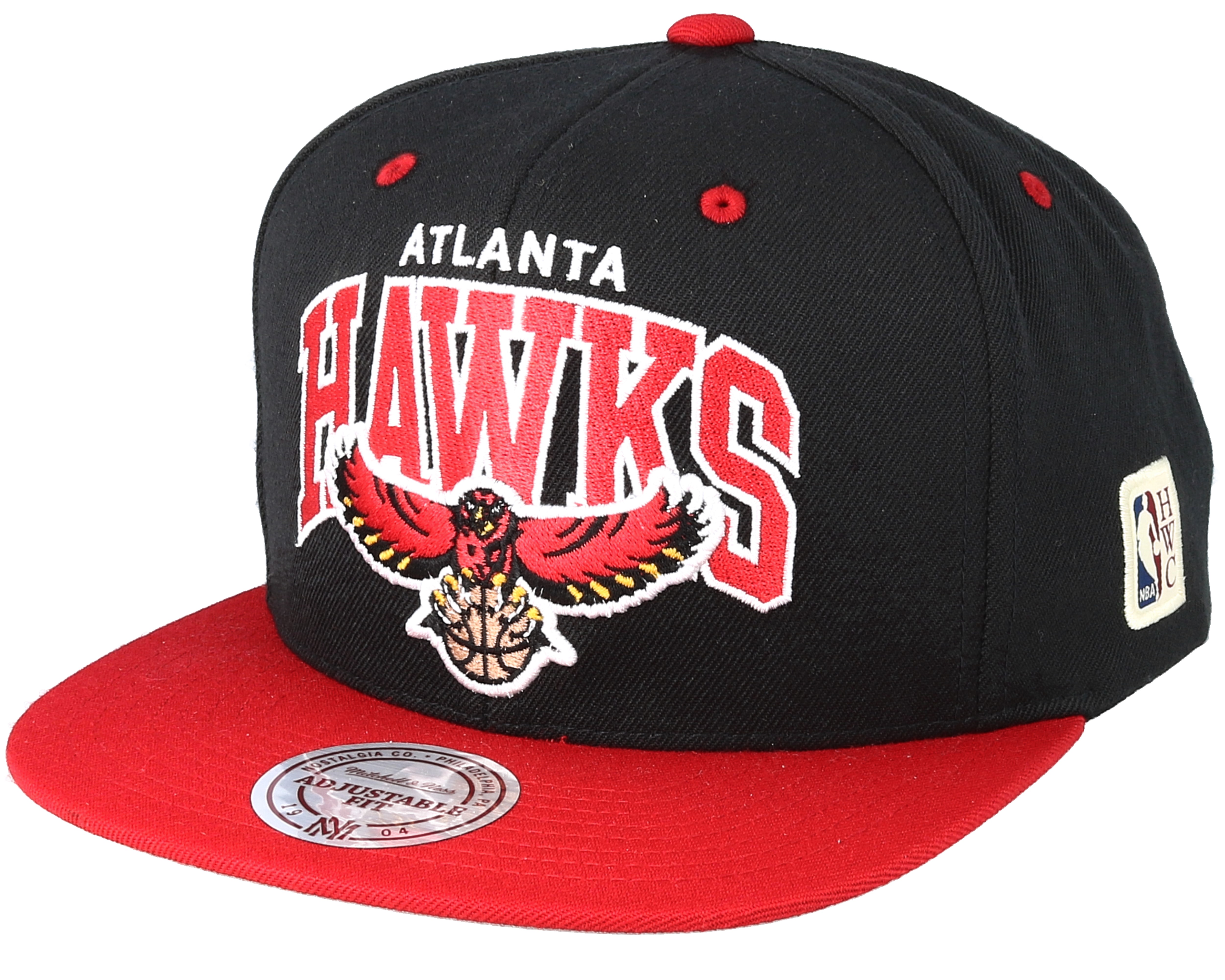 Atlanta Hawks Team Arch Black/Red Snapback - Mitchell & Ness caps ...