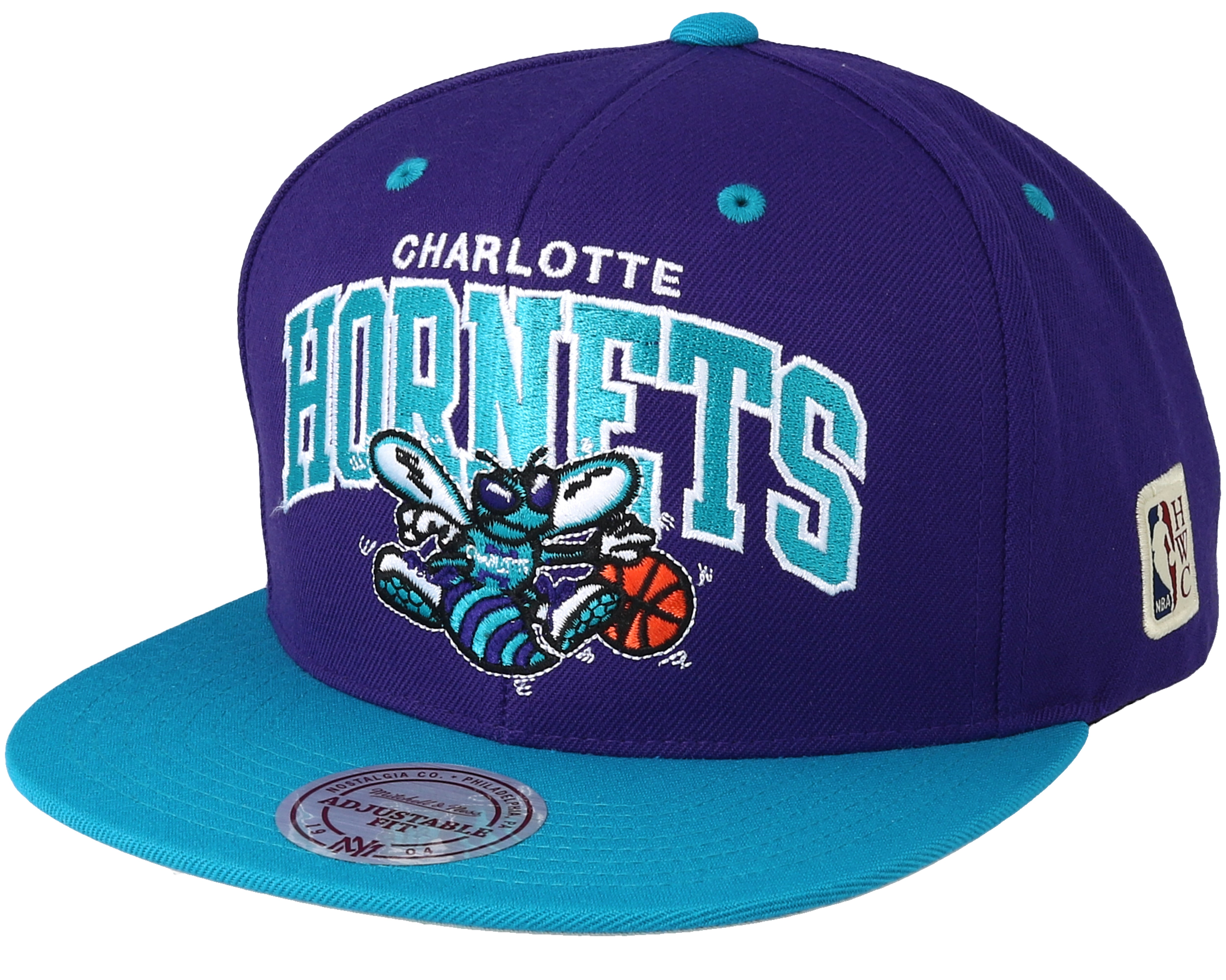 Charlotte Hornets Team Arch Purple/Teal Snapback - Mitchell & Ness caps ...