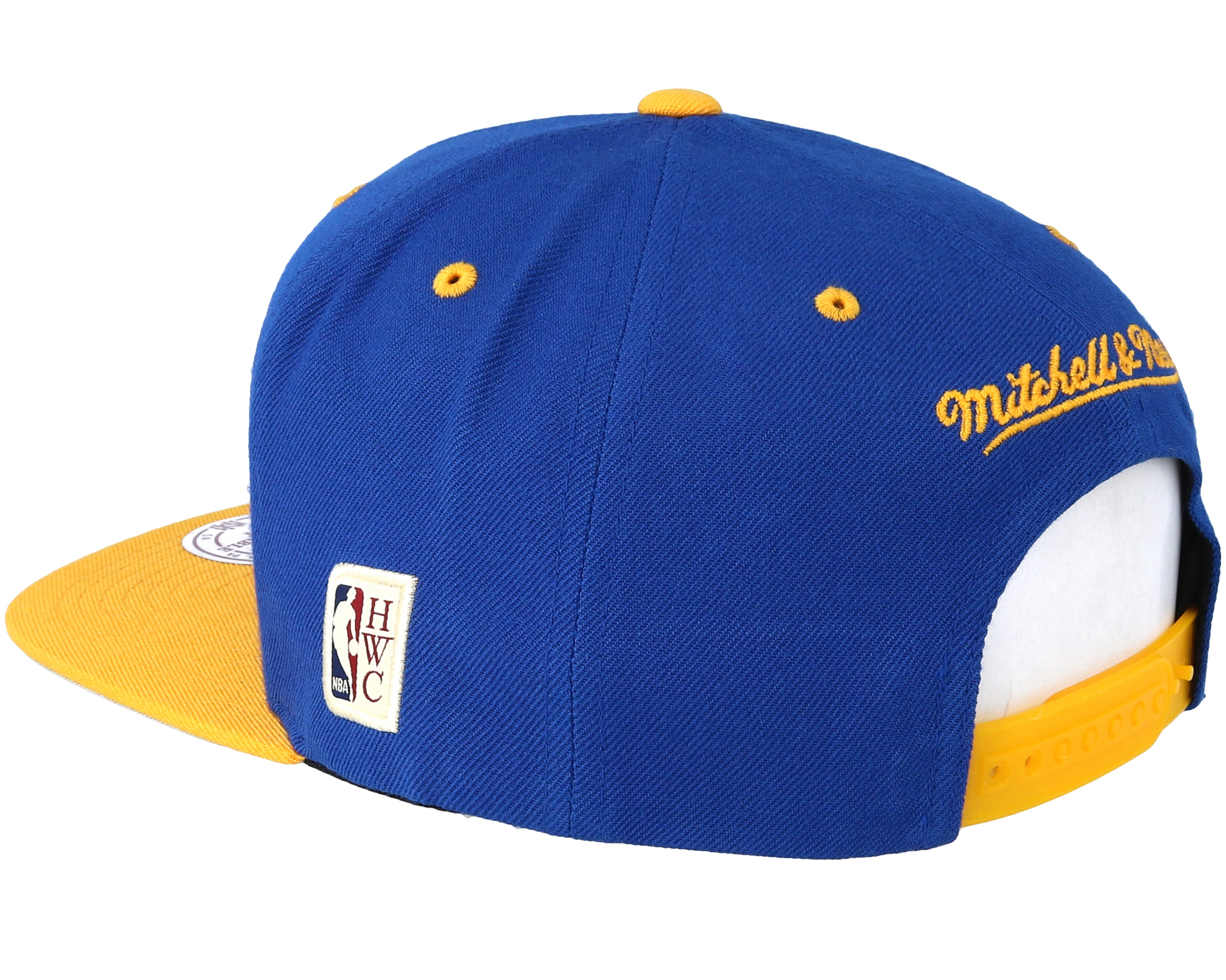 Golden State Warriors Team Arch Blue/Yellow Snapback - Mitchell & Ness ...