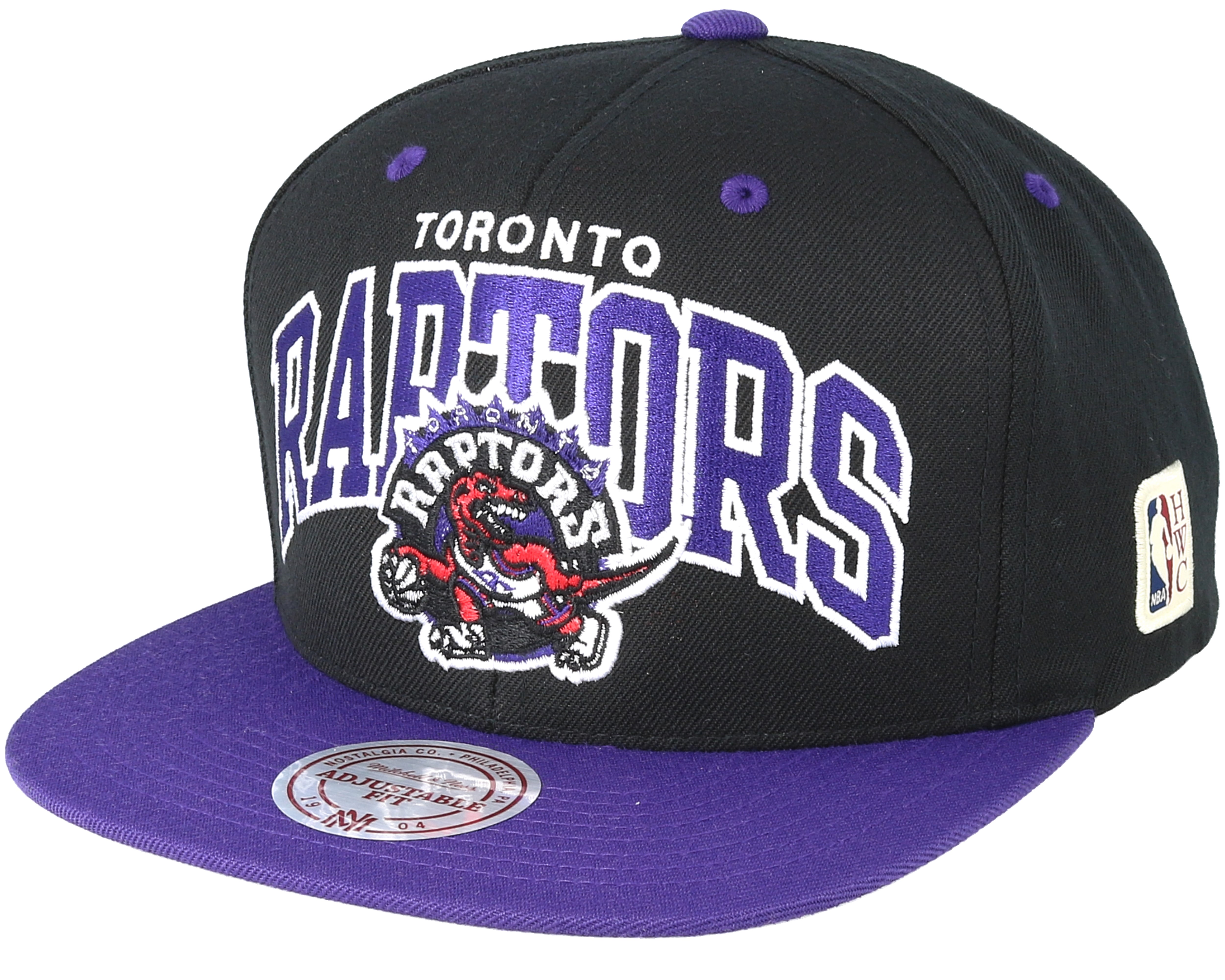 Toronto Raptors Team Arch Black/Purple Snapback - Mitchell & Ness caps ...