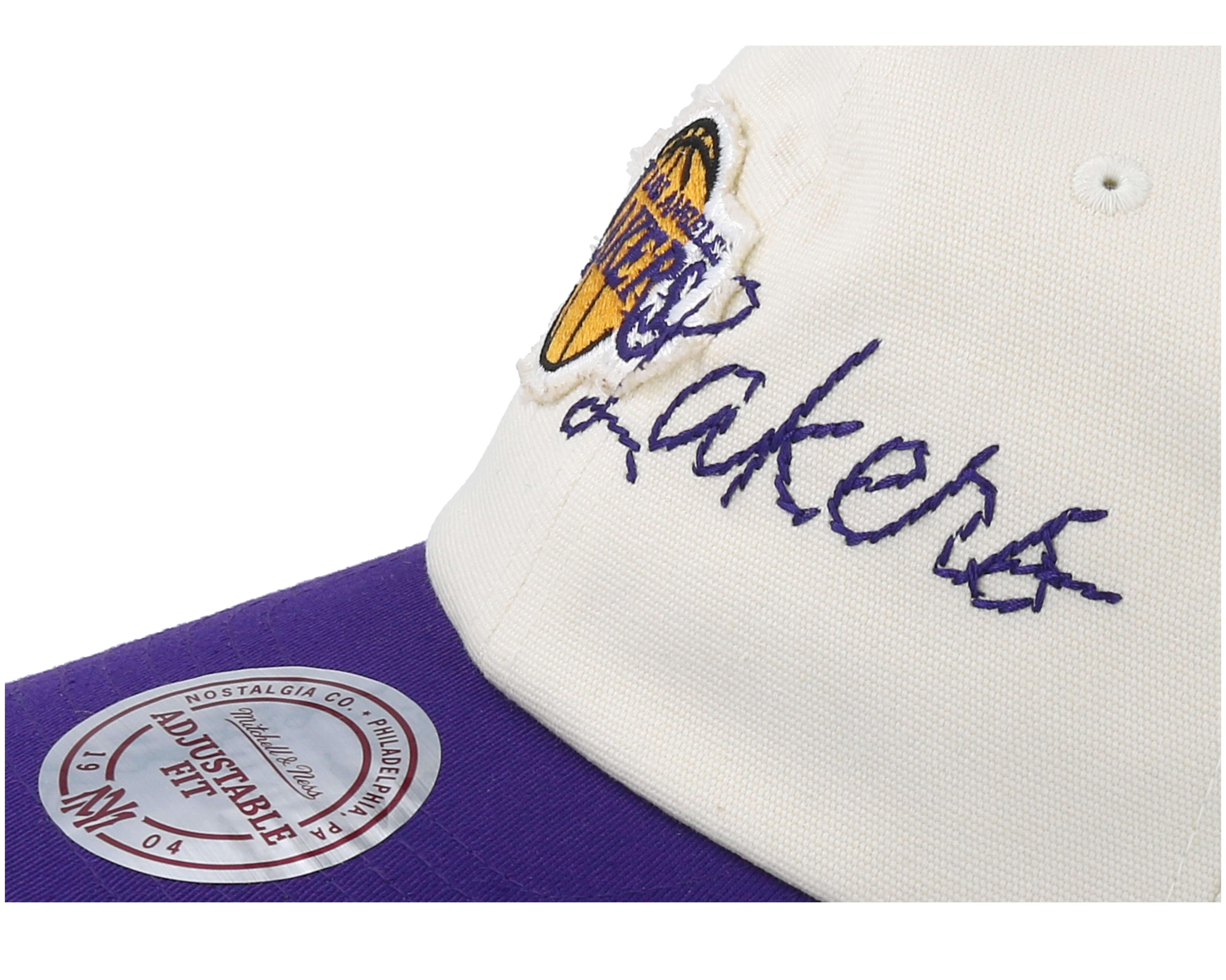 LA Lakers Vintage Off White/Purple Adjustable - Mitchell & Ness caps ...