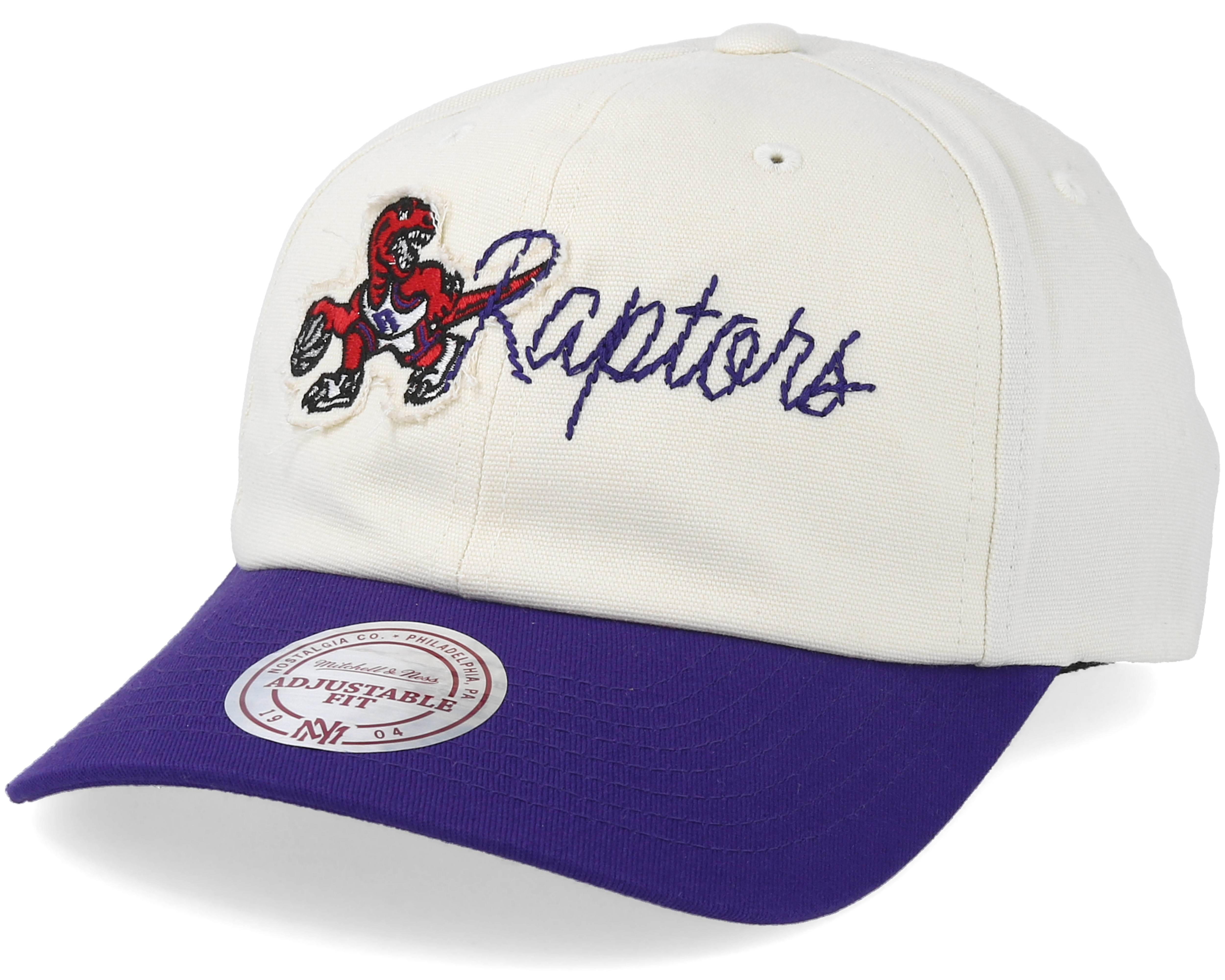 Toronto Raptors Vintage Off White/Purple Adjustable - Mitchell & Ness ...