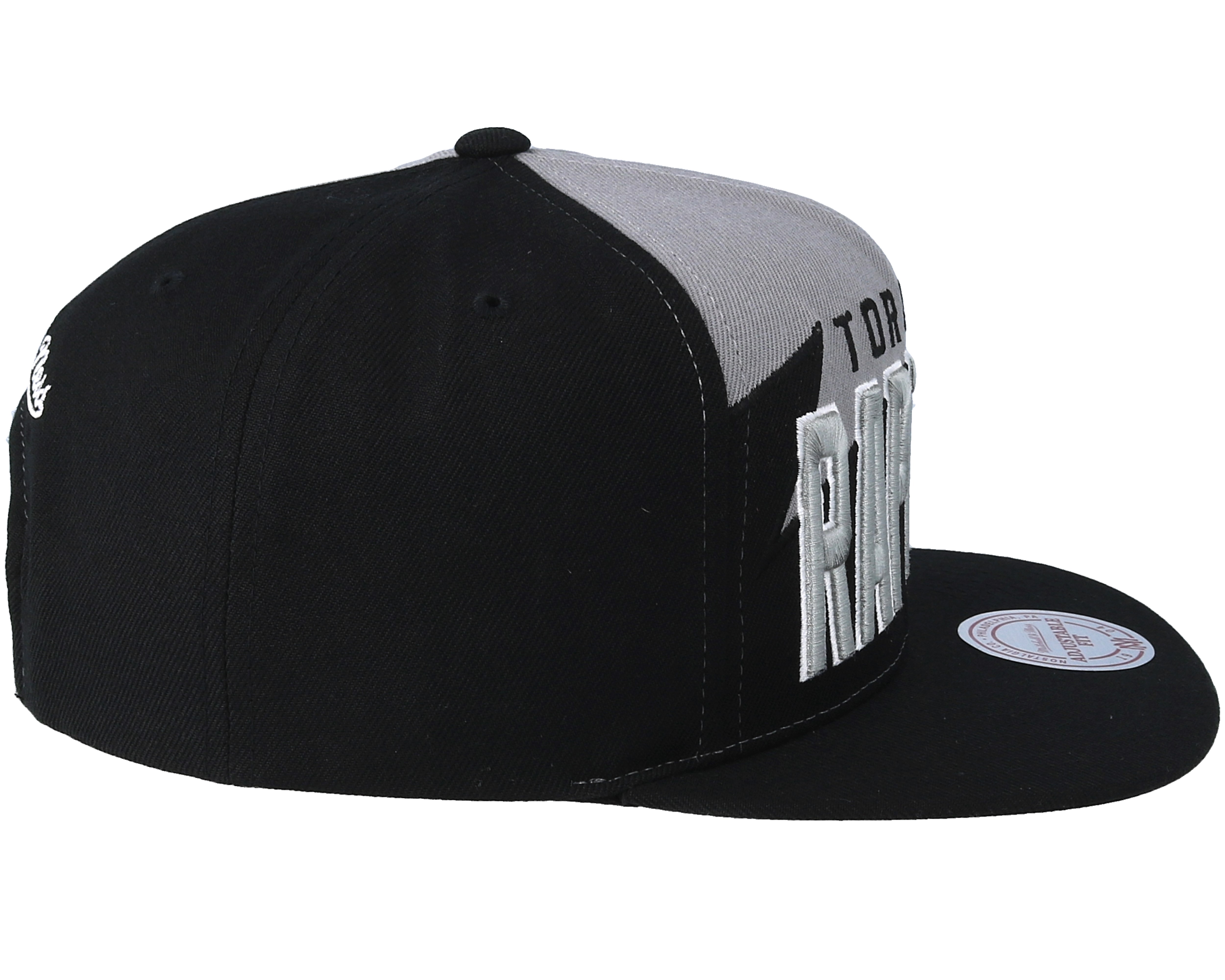 Toronto Raptors Shark Tooth Grey/Black Snapback - Mitchell & Ness caps ...