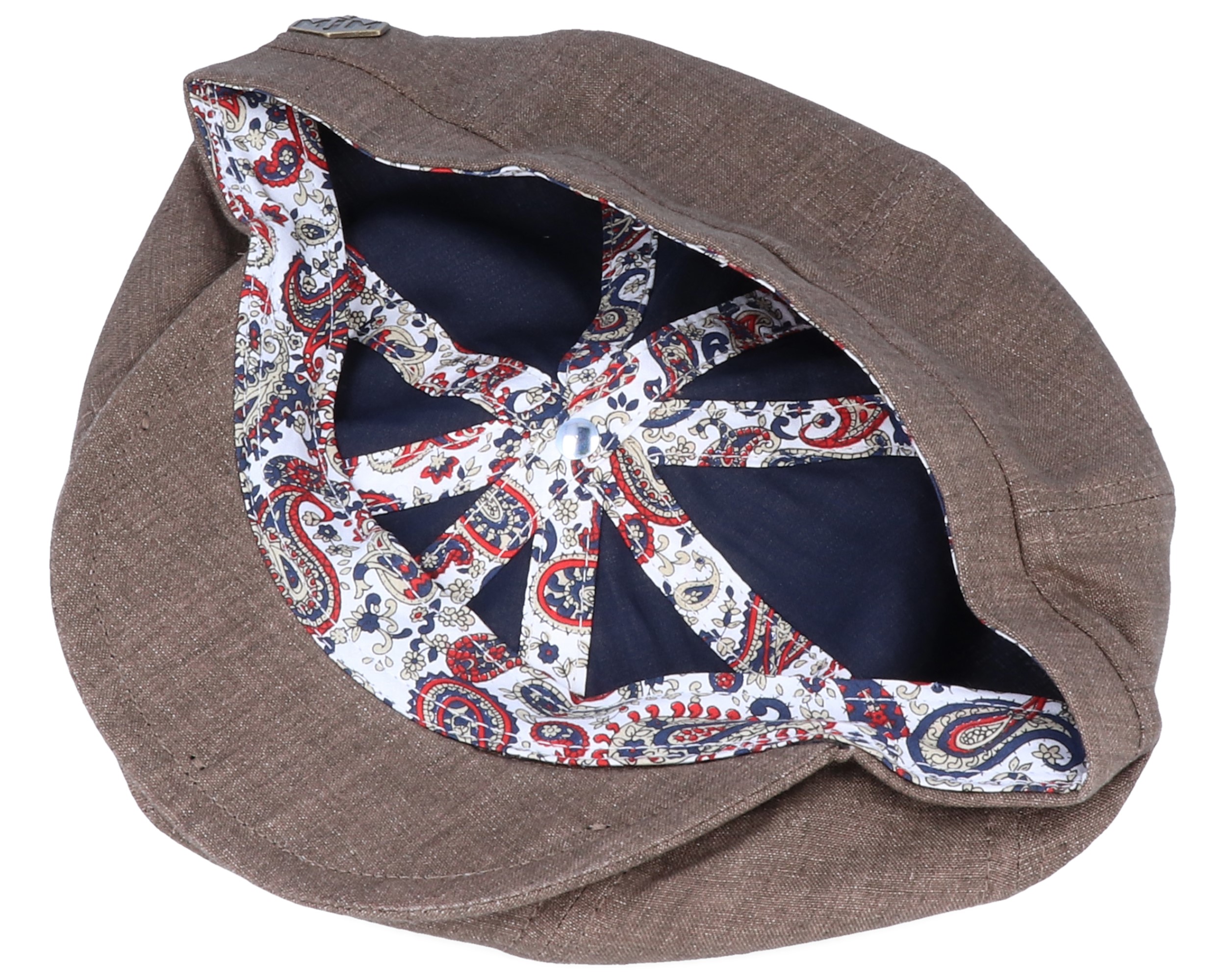 Montreal Linen Brown Flat Cap - MJM Hats caps - Hatstoreworld.com