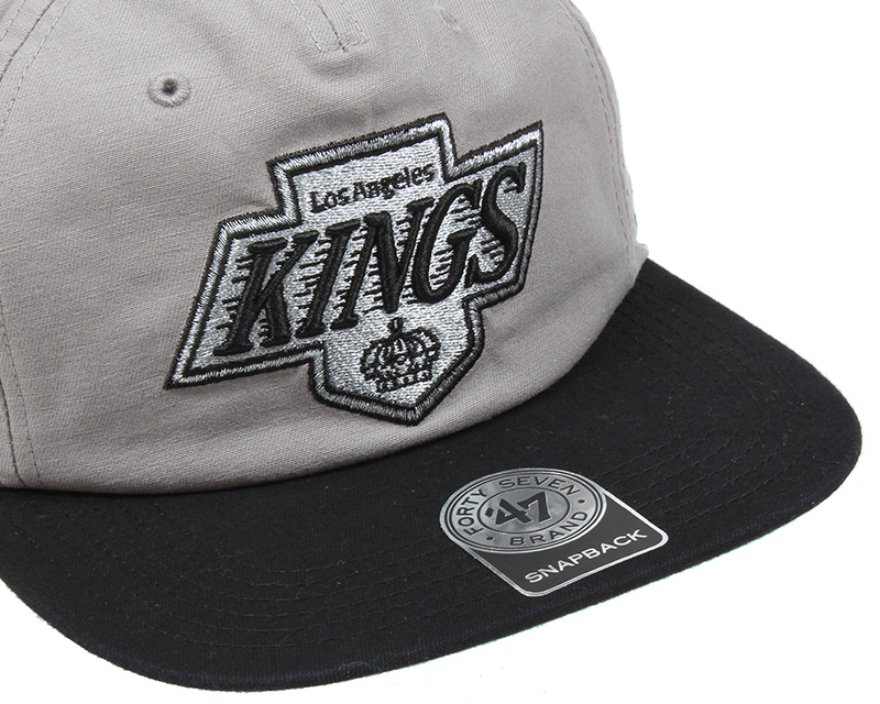 LA Kings Marvin Grey/Black Snapback - 47 Brand caps - Hatstoreworld.com