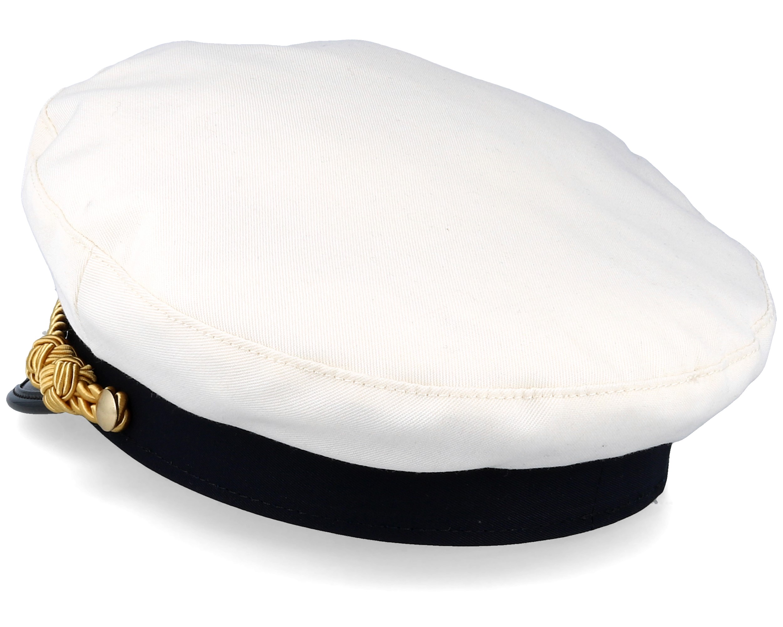 Sailor Sr. Wool Blend White Flat Cap - CTH Ericson caps - Hatstoreworld.com