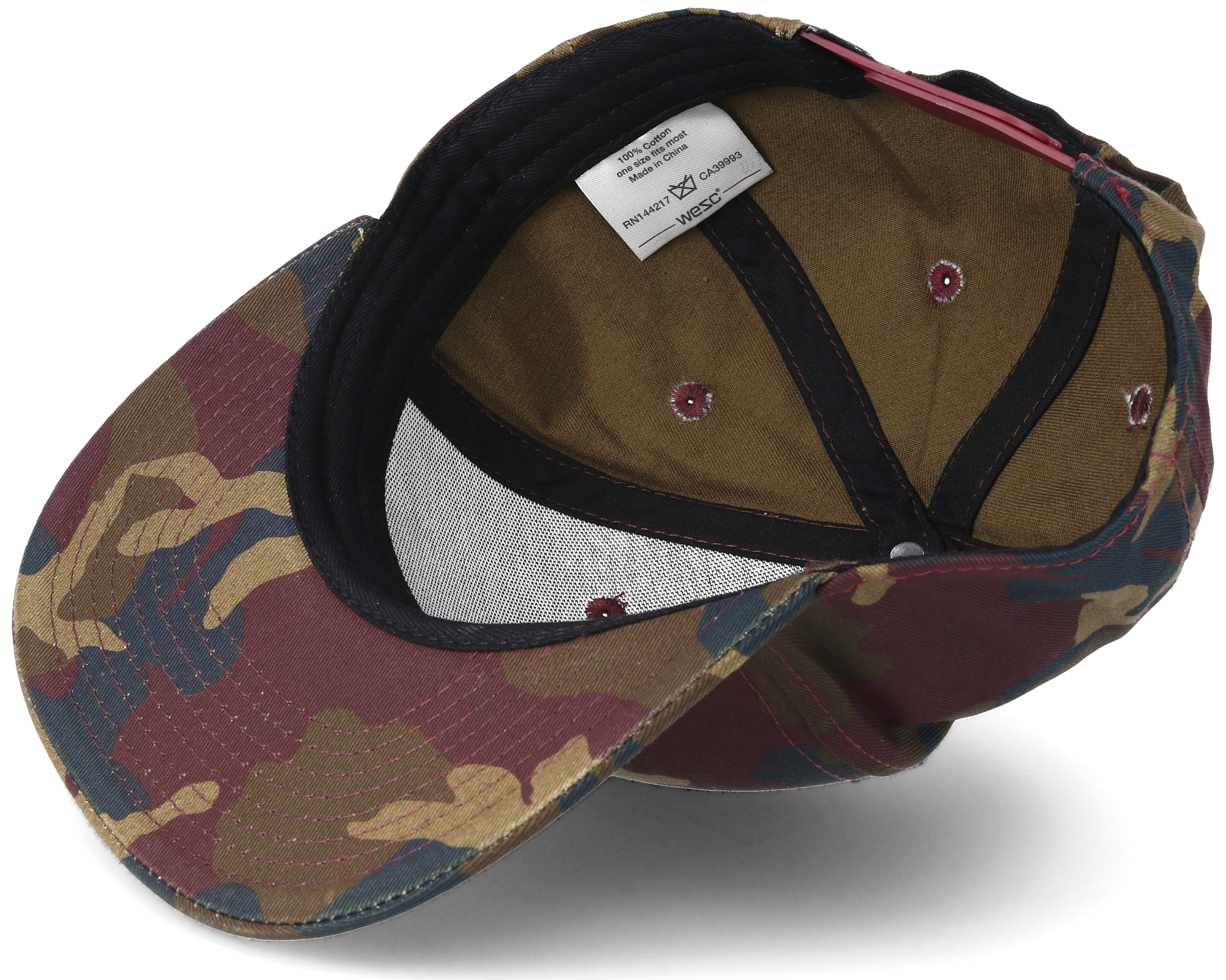 Red Port Camo Snapback - WeSC caps - Hatstoreworld.com