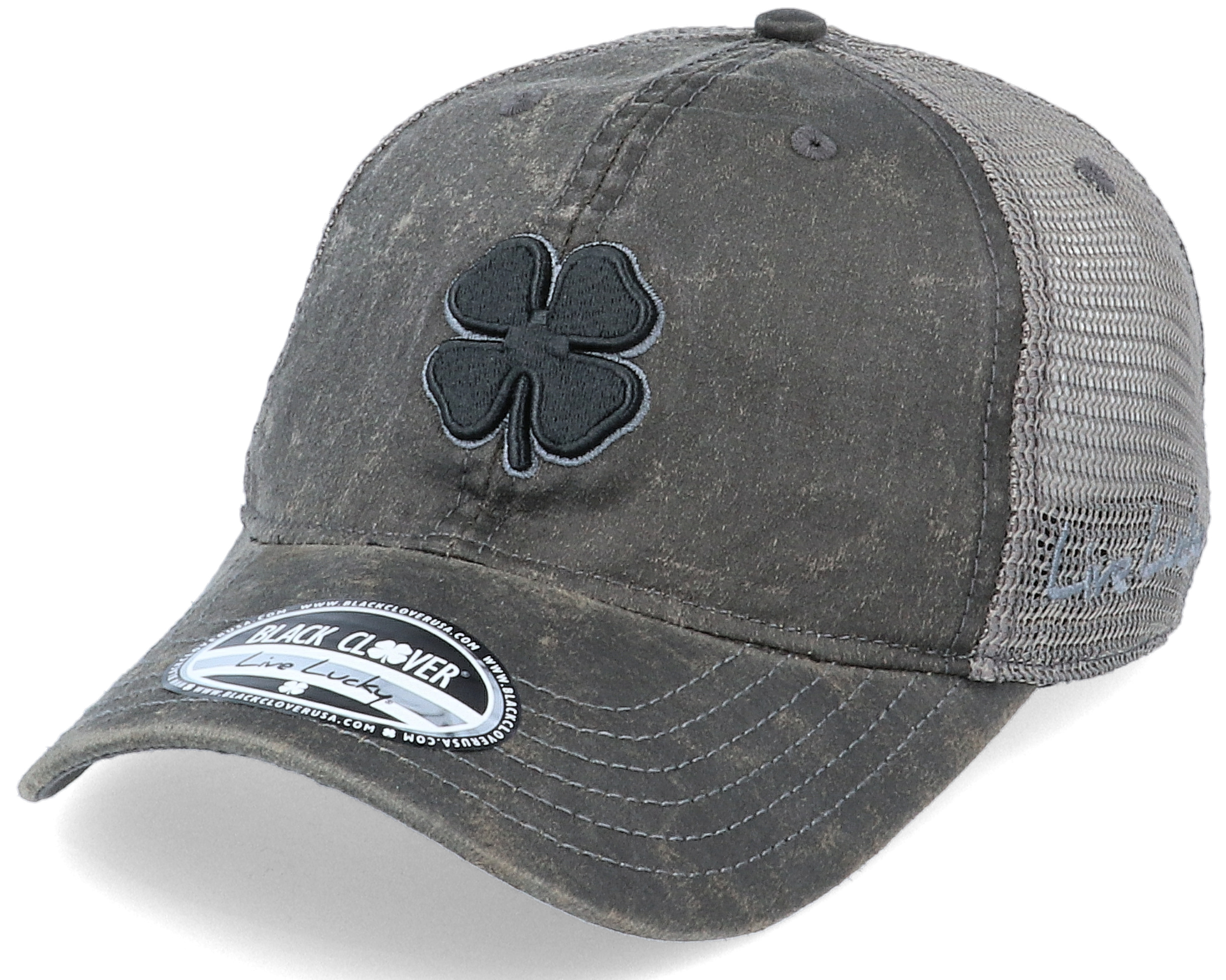 Timeless Dad Cap Vintage Black Trucker - Black Clover caps ...