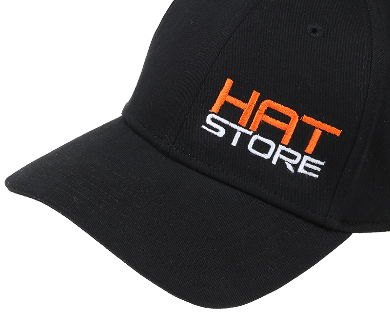 Side Logo Black Flexfit - Hatstore caps - Hatstoreworld.com