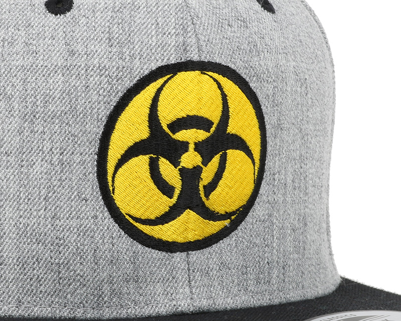 Biohazard Grey/Yellow Snapback - Iconic caps - Hatstoreworld.com