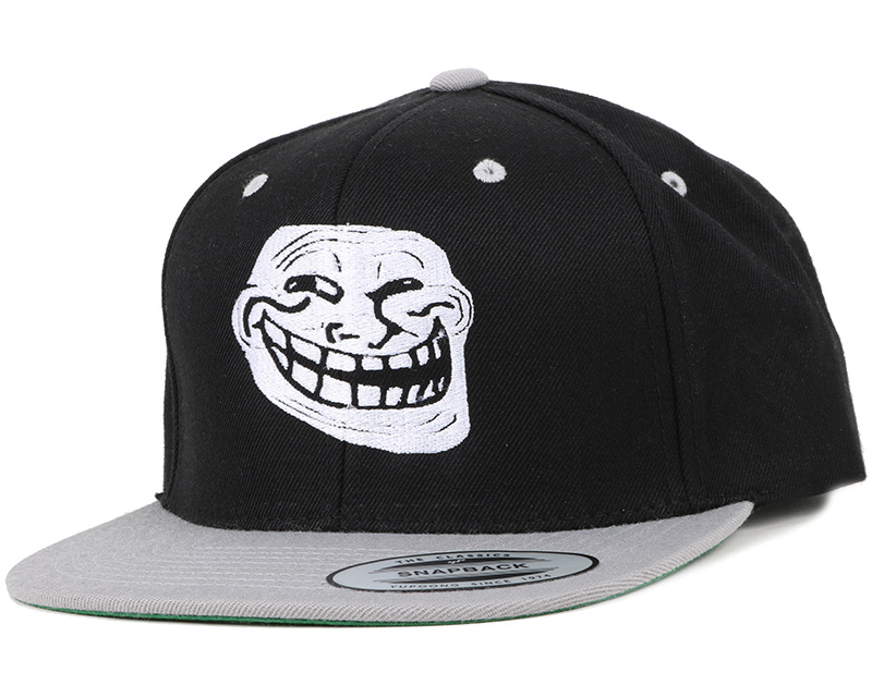 Trollface Black/White Snapback - Iconic caps - Hatstoreworld.com