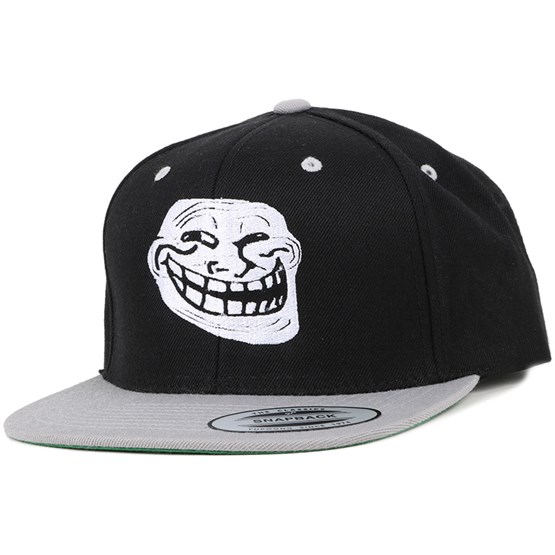 Trollface Black/White Snapback - Iconic caps - Hatstoreworld.com