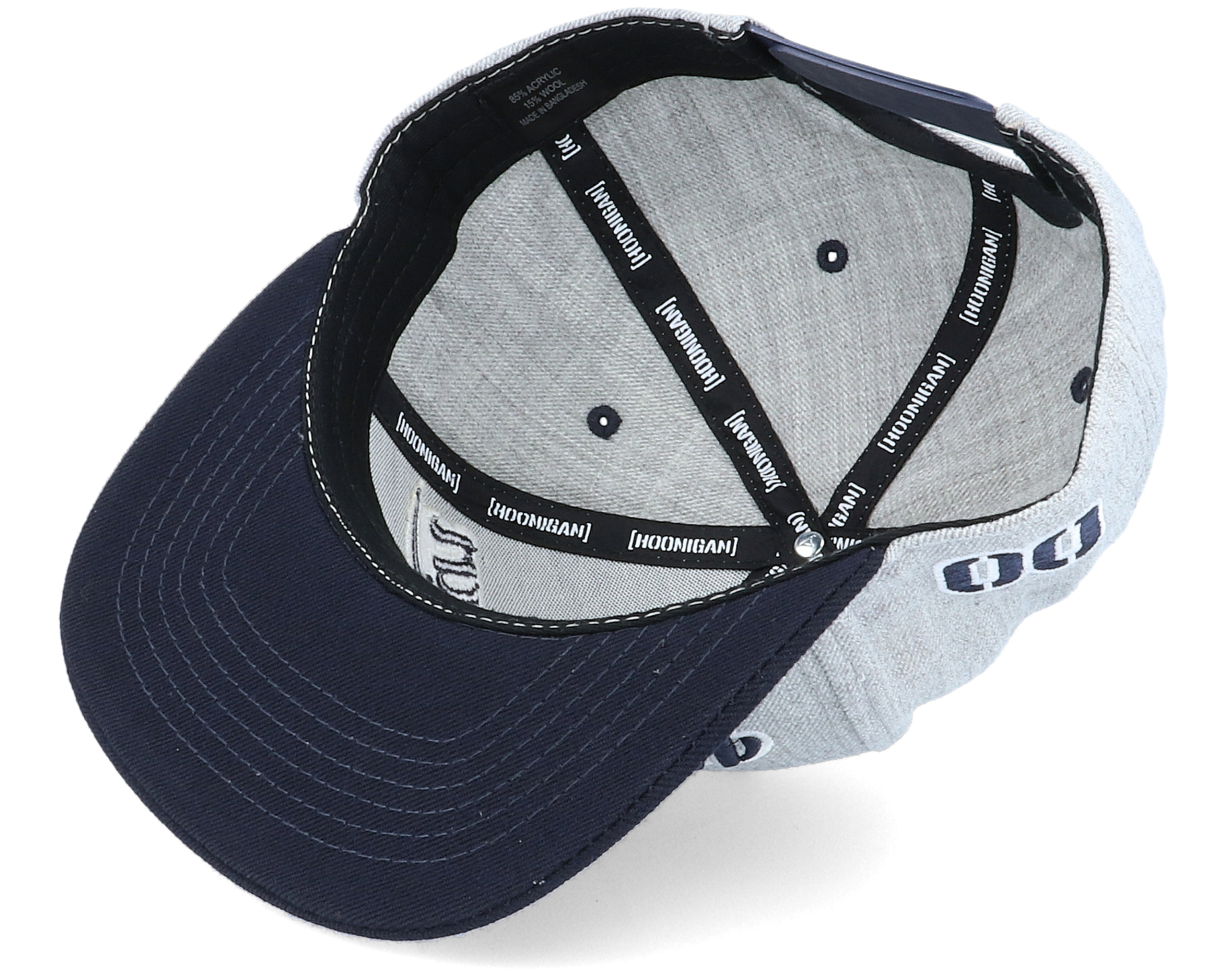 Hngn Power Heather Grey/Black Snapback - Hoonigan caps - Hatstoreworld.com