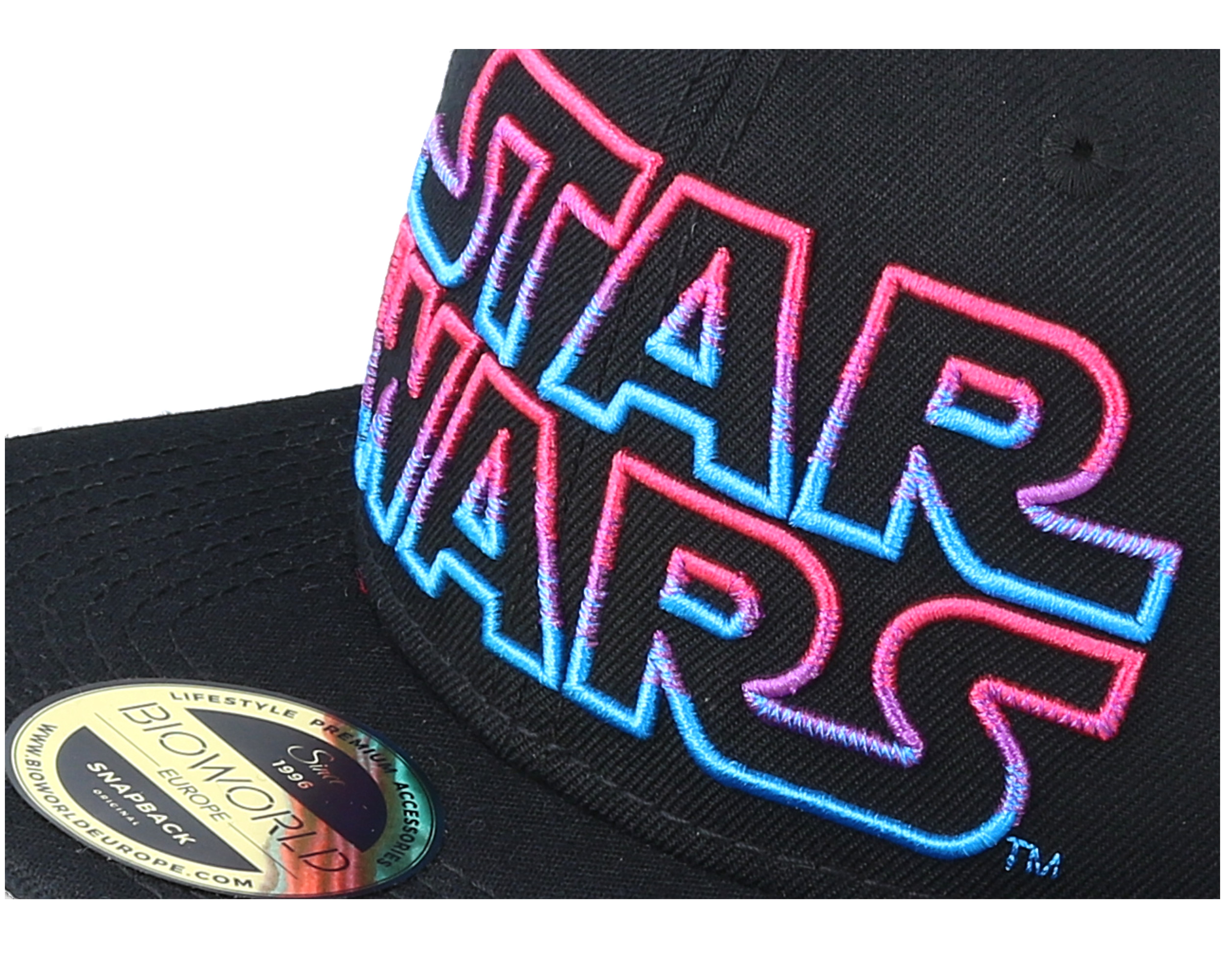 Star Wars With Coloured Logo Black Snapback - Bioworld caps ...