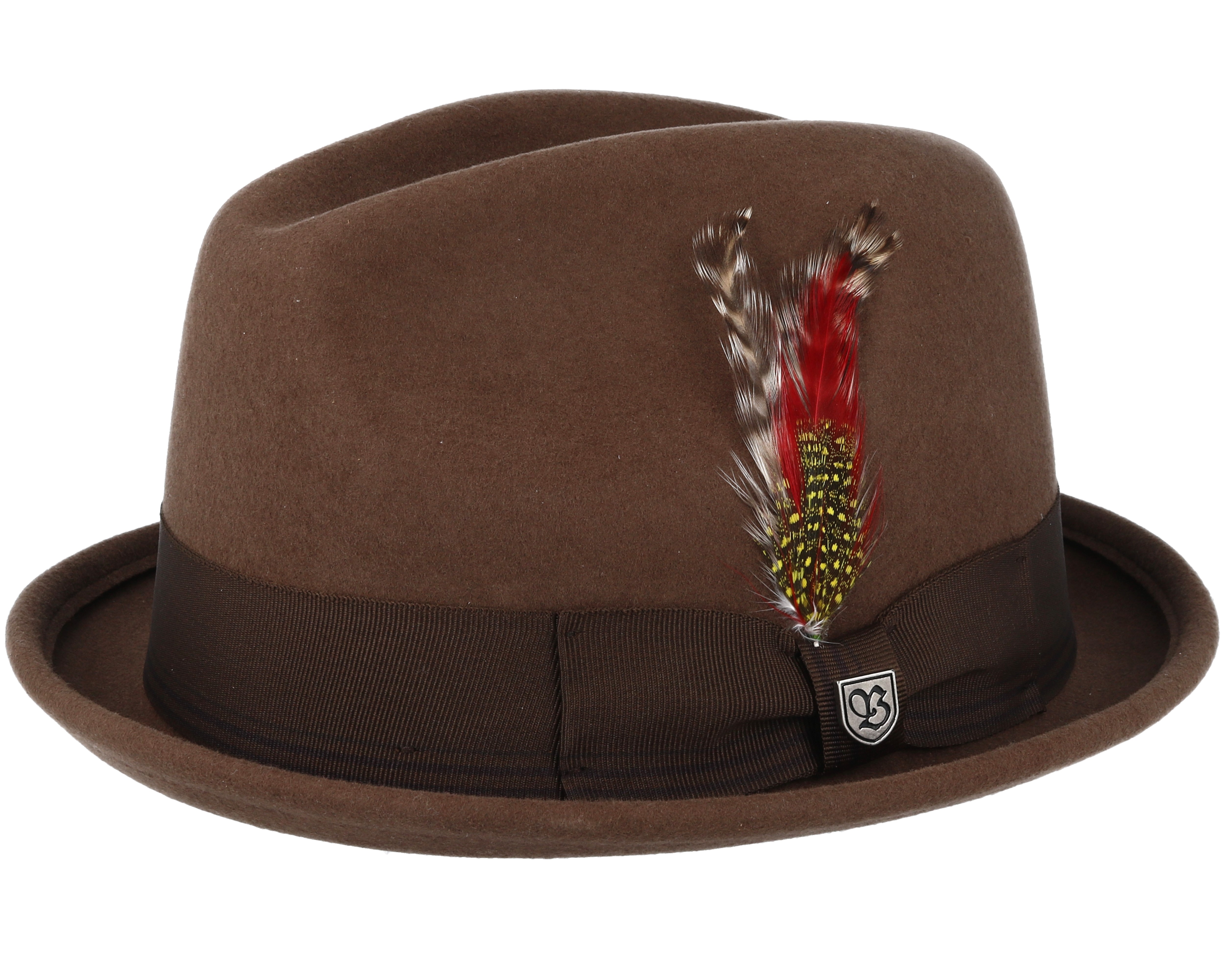 Gain Sepia Brown Fedora - Brixton hats - Hatstoreworld.com