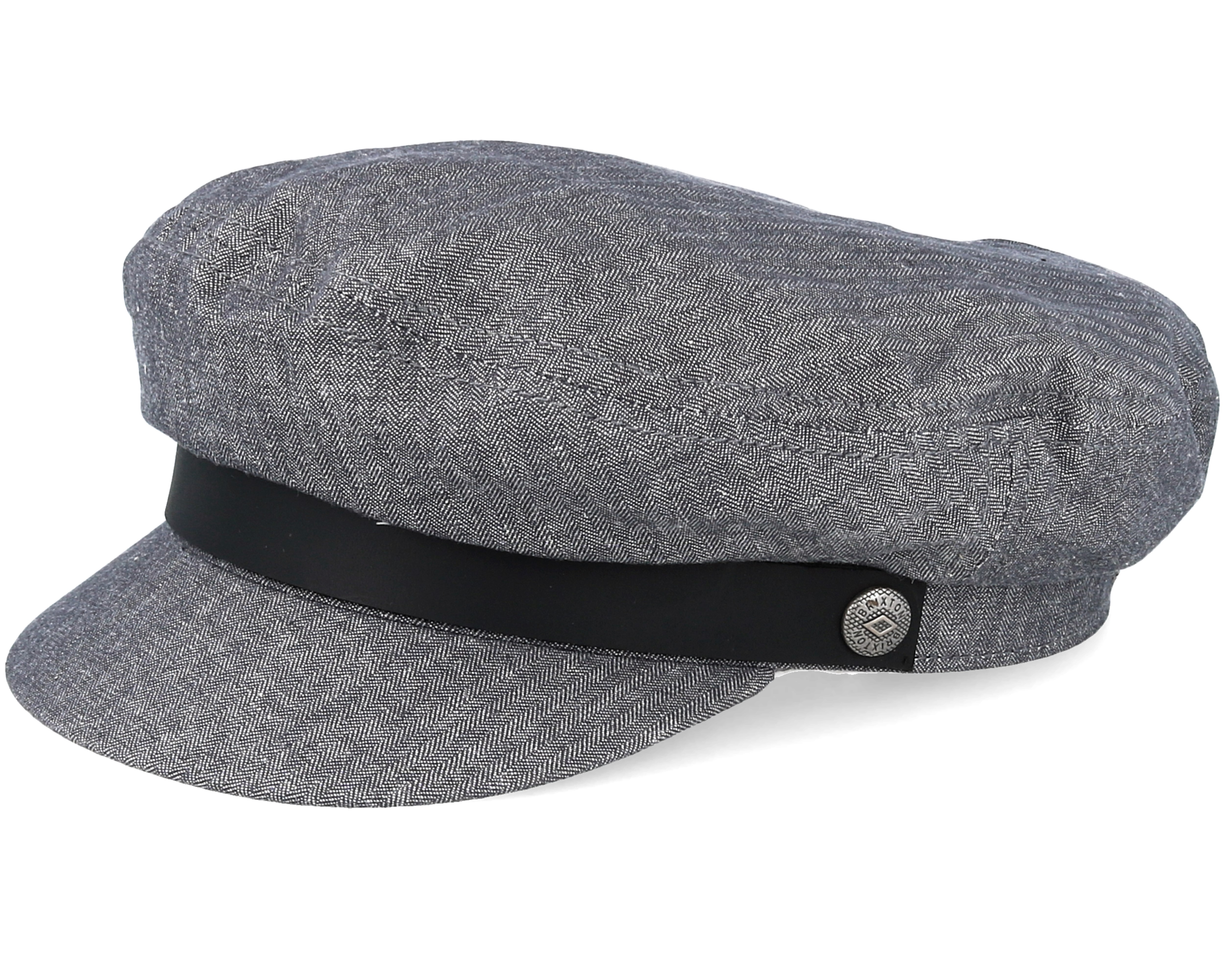 Fiddler Middle Grey Flat Cap - Brixton caps - Hatstoreworld.com