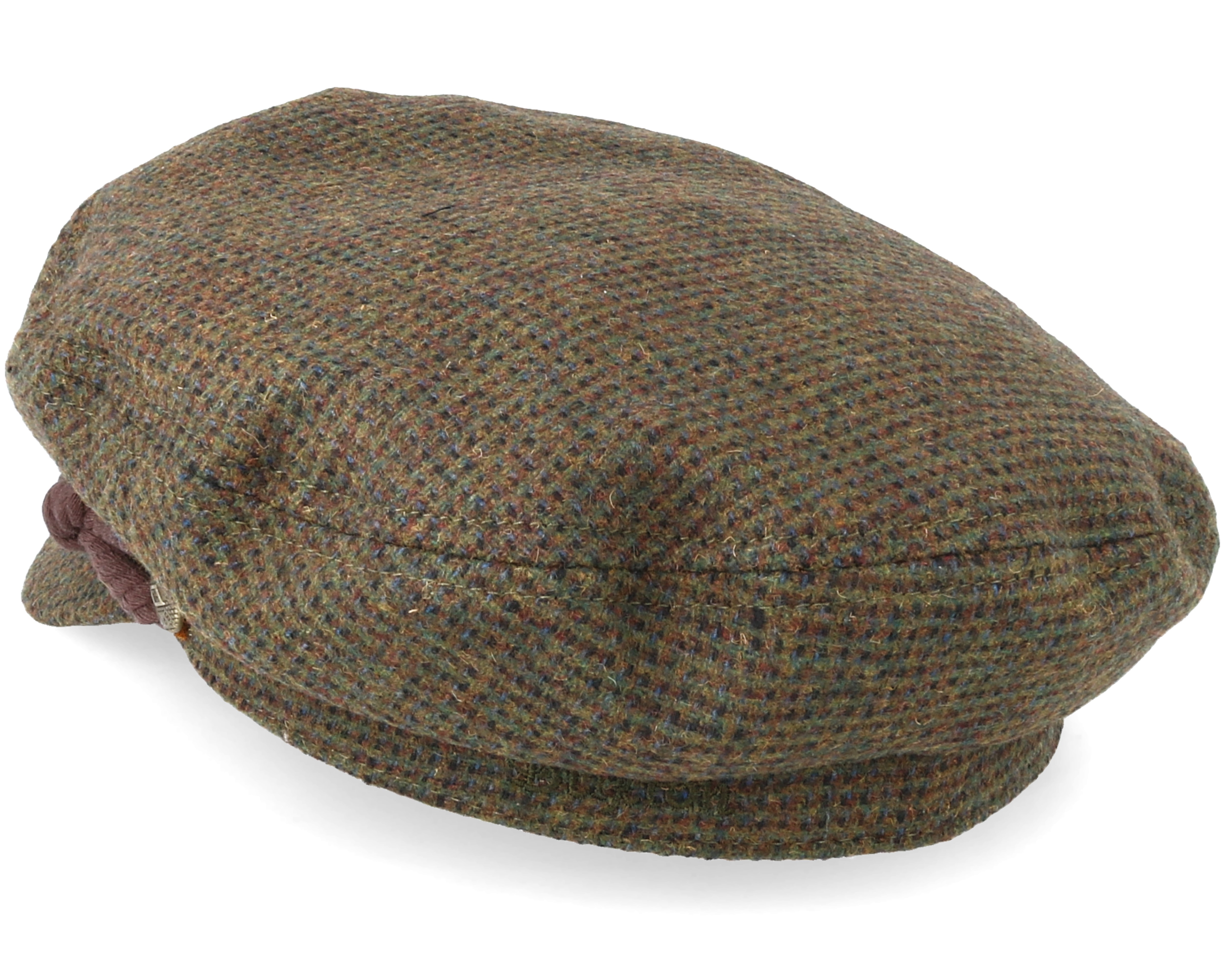 Fiddler Moss/Brown Flat Cap - Brixton caps - Hatstoreworld.com