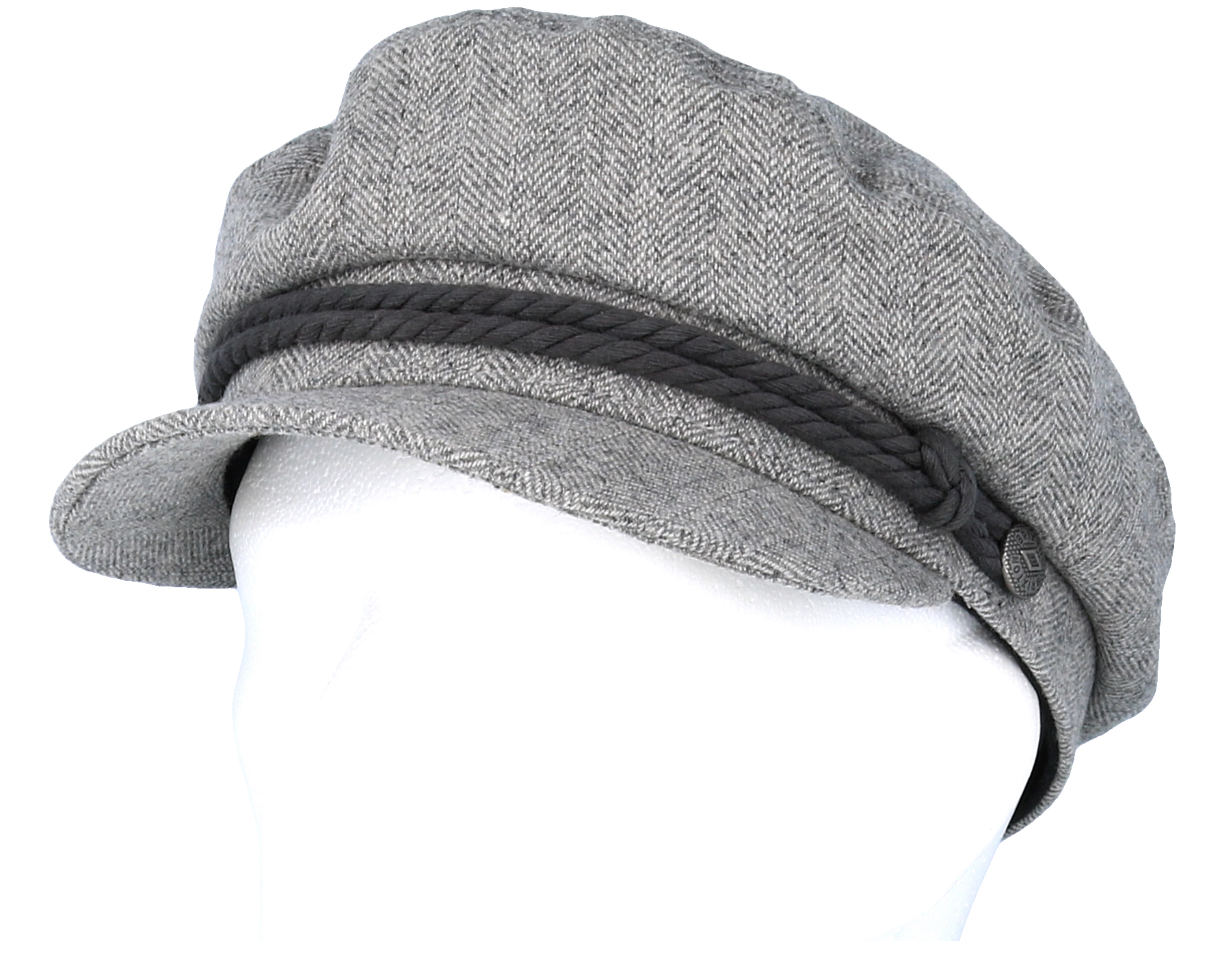 Fiddler Heather Grey Flat Cap - Brixton caps - Hatstoreworld.com