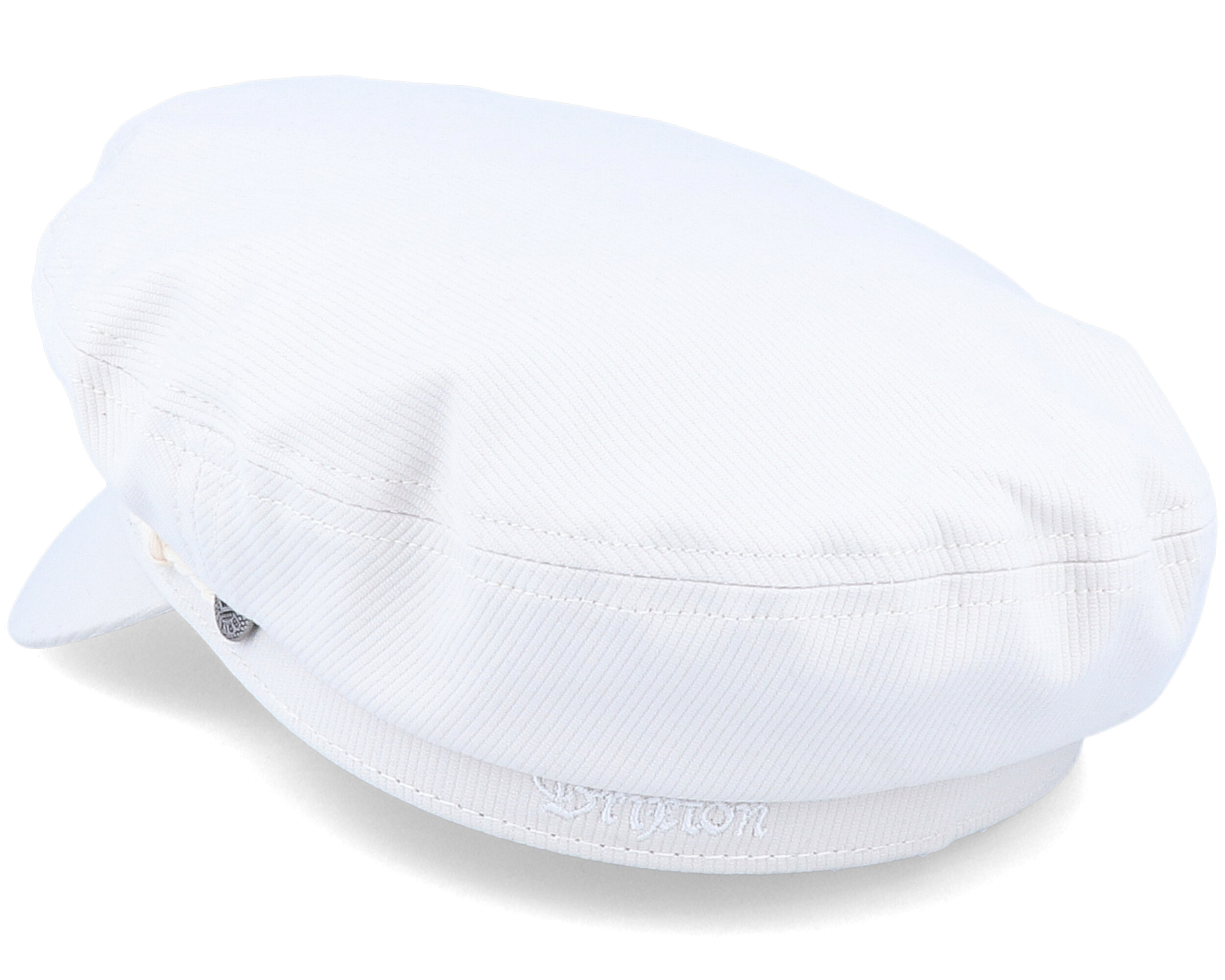 Fiddler Dove White Flat Cap - Brixton caps - Hatstoreworld.com