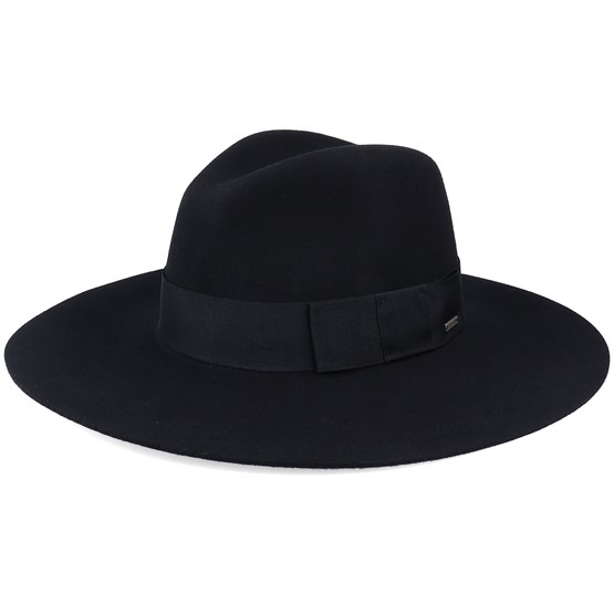 Piper Hat Black/Black L Fedora - Brixton hats - Hatstoreworld.com