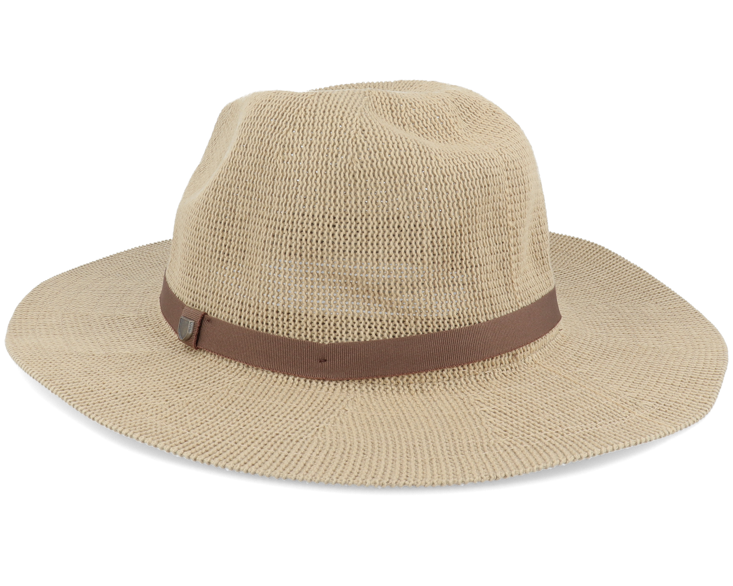 Messer Knit Packable Tan Fedora - Brixton hats - Hatstoreworld.com