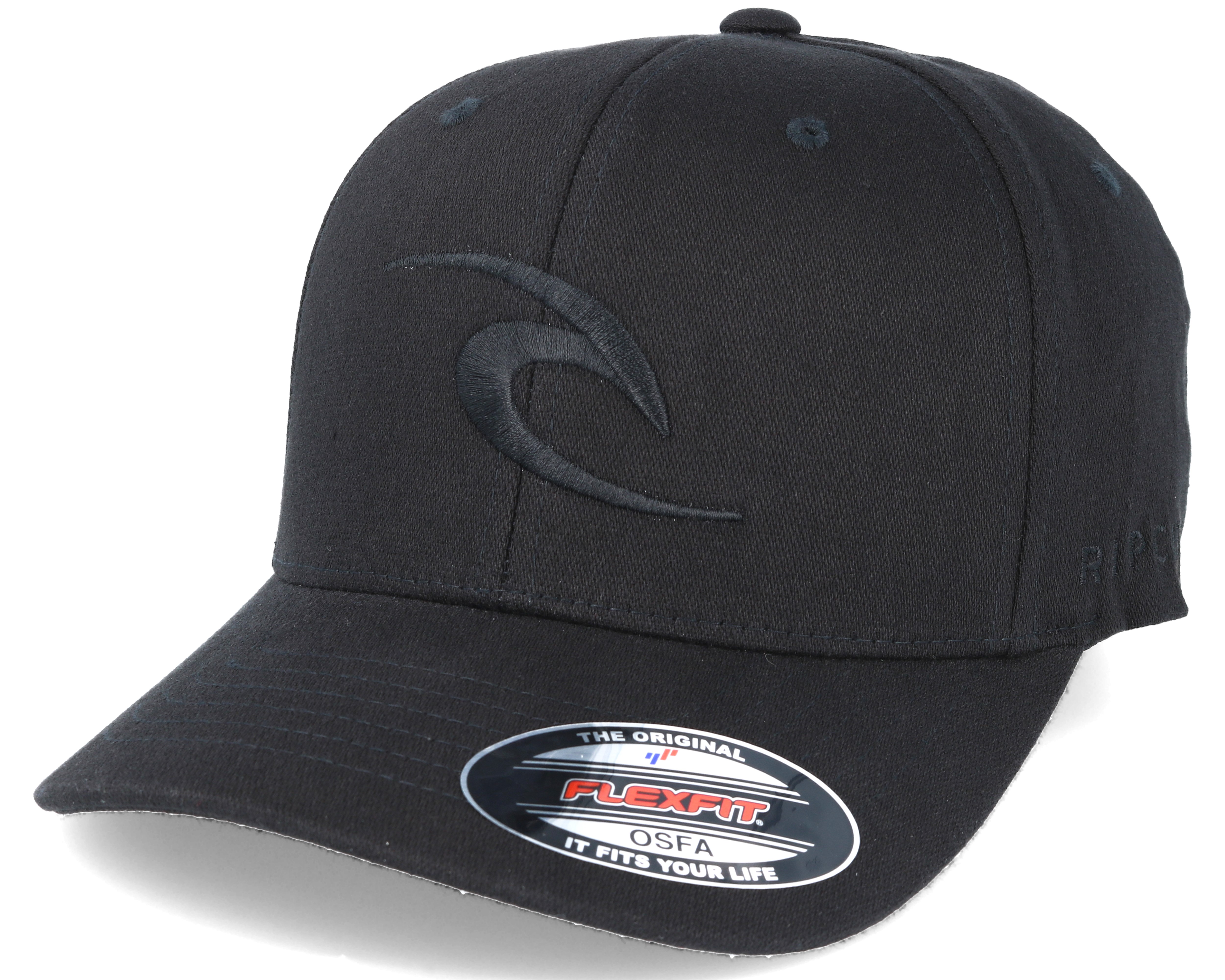Tepan Curve Peak Black Flexfit - Rip Curl caps - Hatstoreworld.com