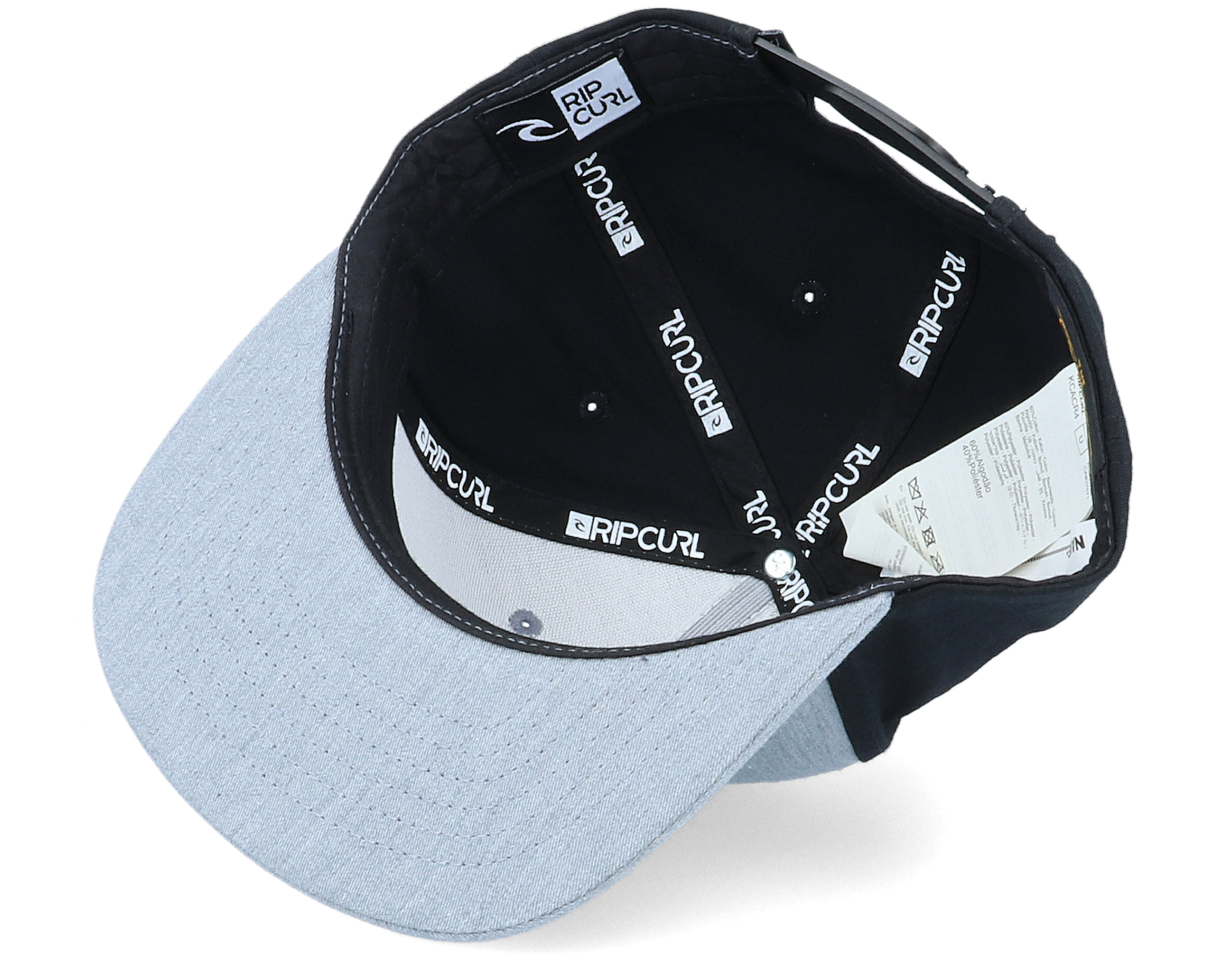 Kids Surf Sticker Heather Grey/Black Snapback - Rip Curl caps ...