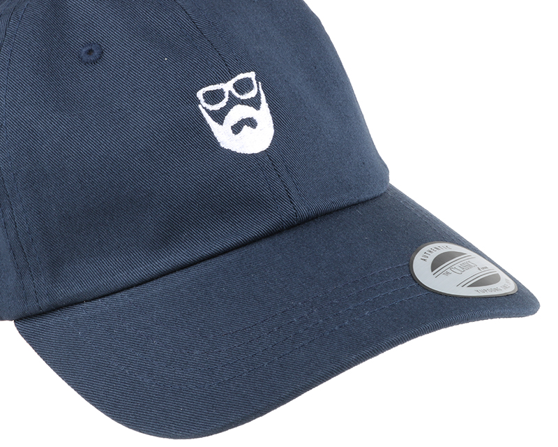 Dad Cap Navy/White Adjustable - Bearded Man caps - Hatstoreworld.com