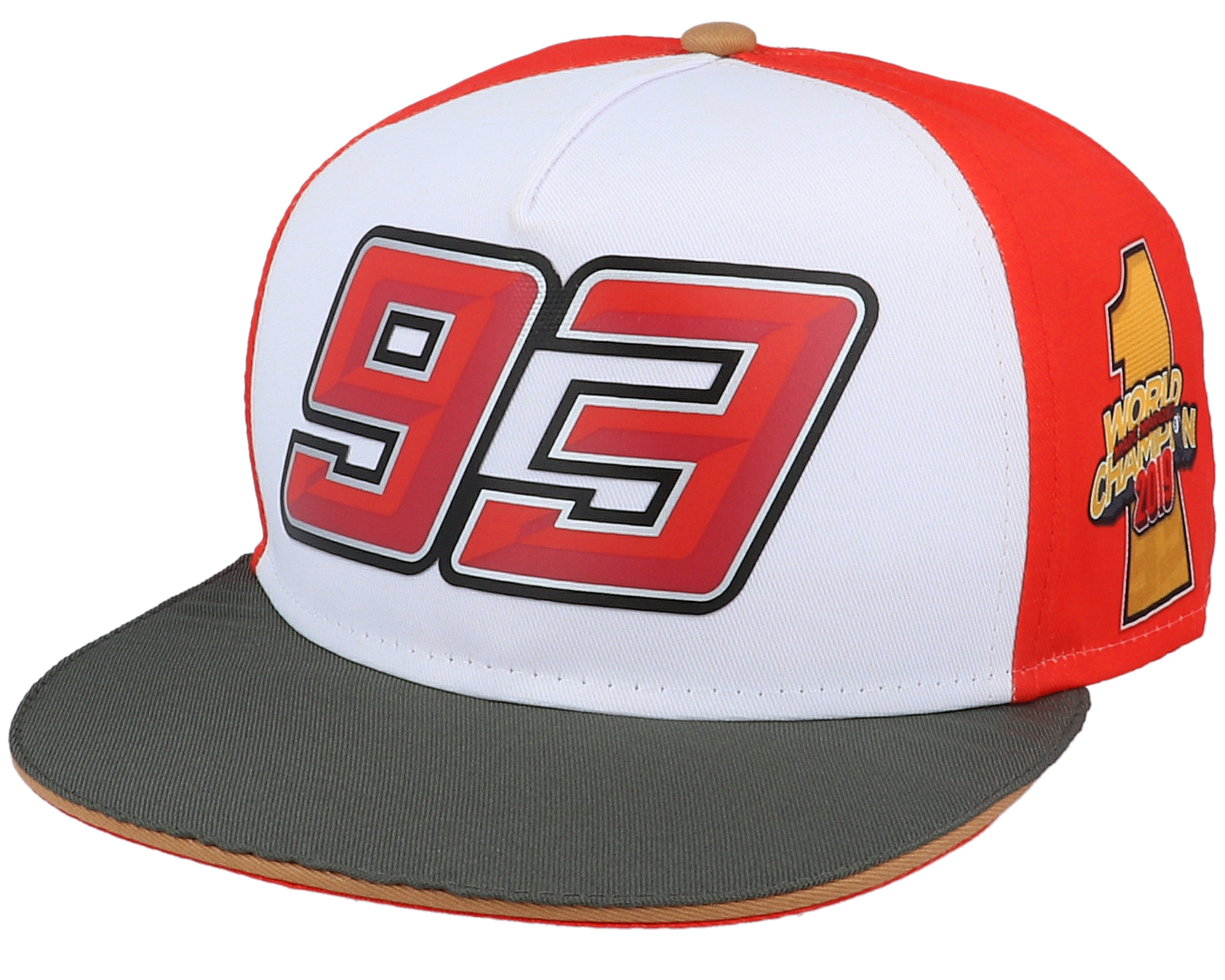 Moto GP Marc Marquez Eight Ball Cap White/Red/Charcoal Snapback - Moto ...