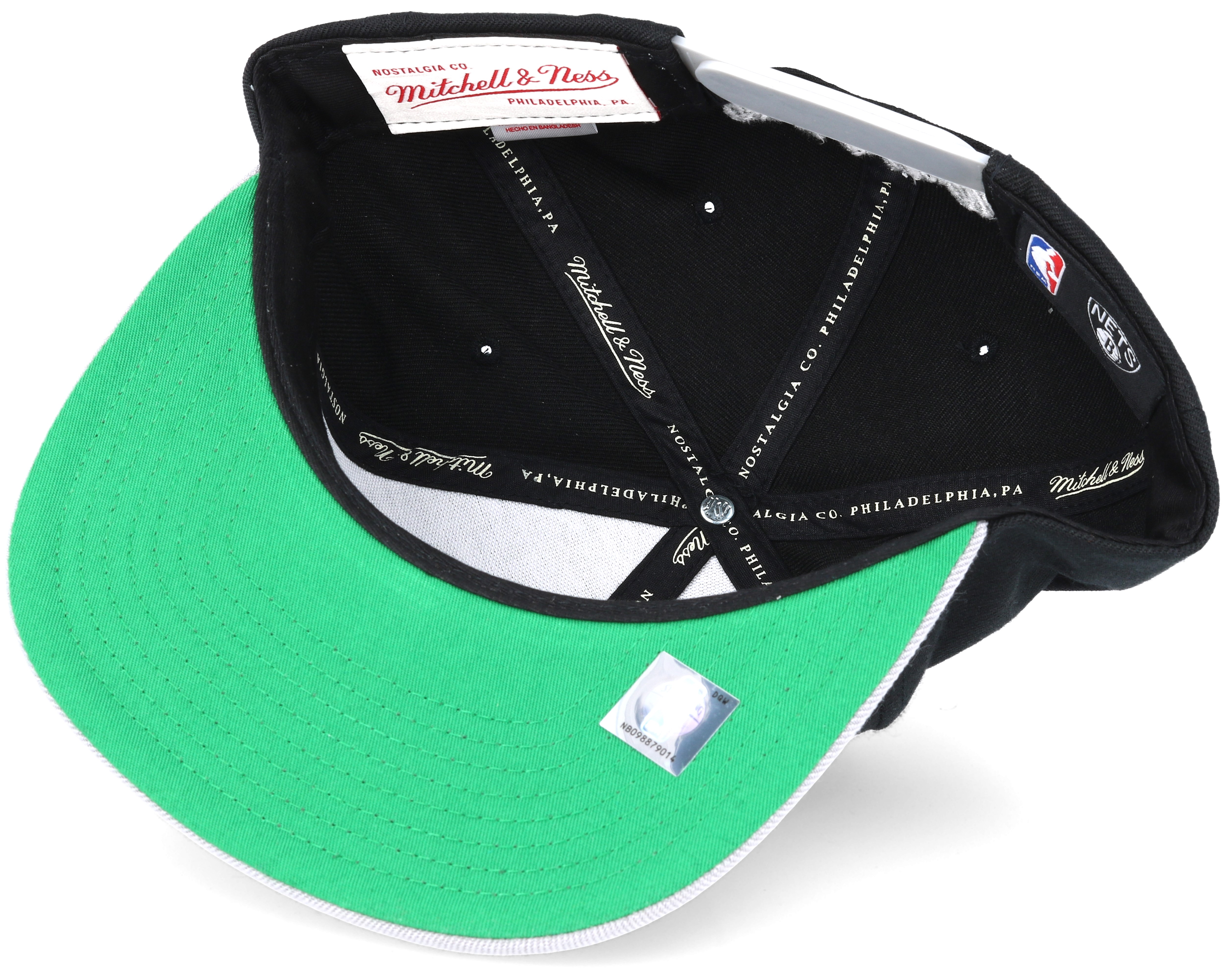 Brooklyn Nets Cursive Script Logo Black Snapback - Mitchell & Ness caps ...