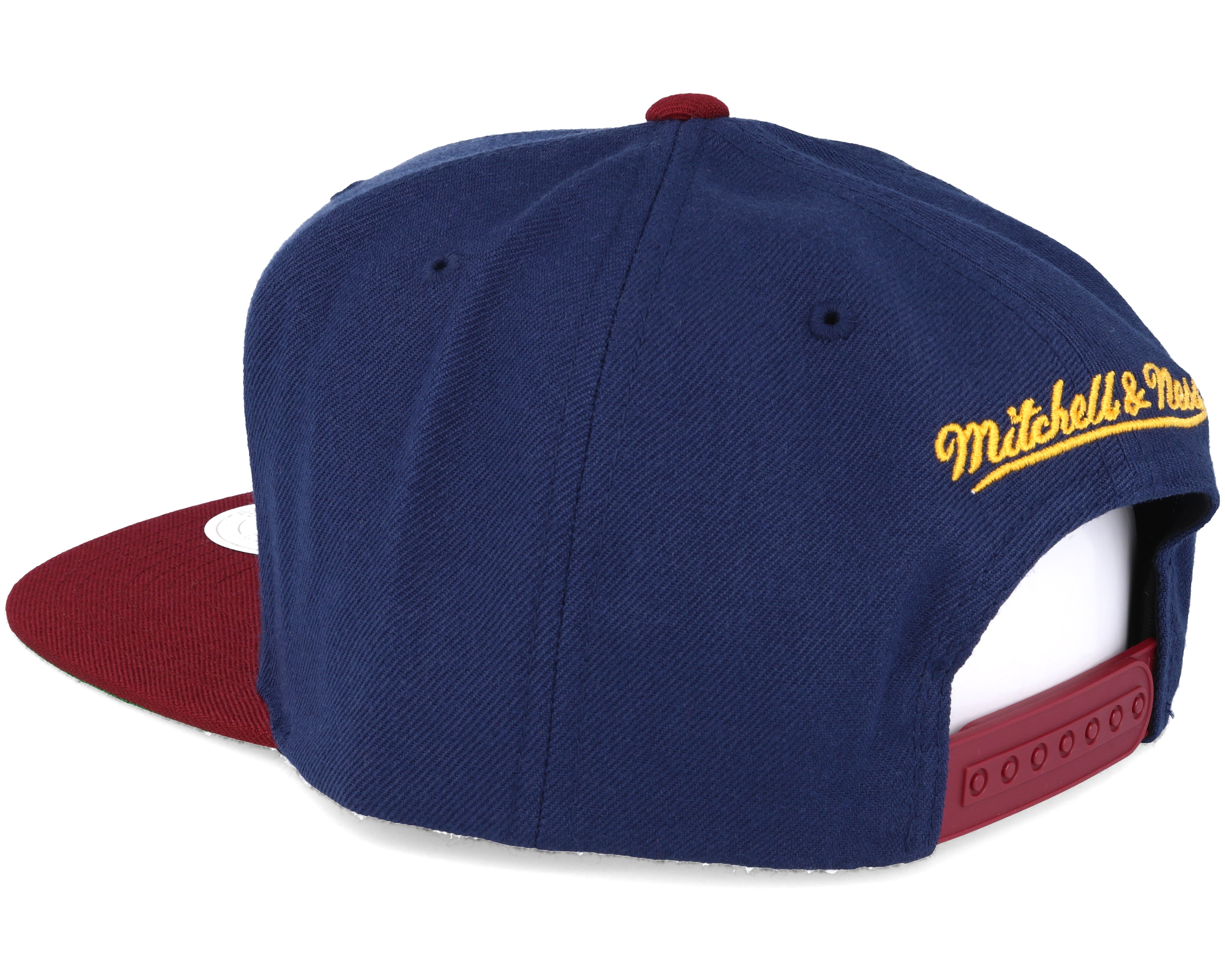 Cleveland Cavaliers Cursive Script Logo Navy Snapback - Mitchell & Ness ...