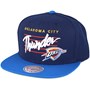 Oklahoma City Thunder Cursive Script Logo Navy Snapback - Mitchell ...