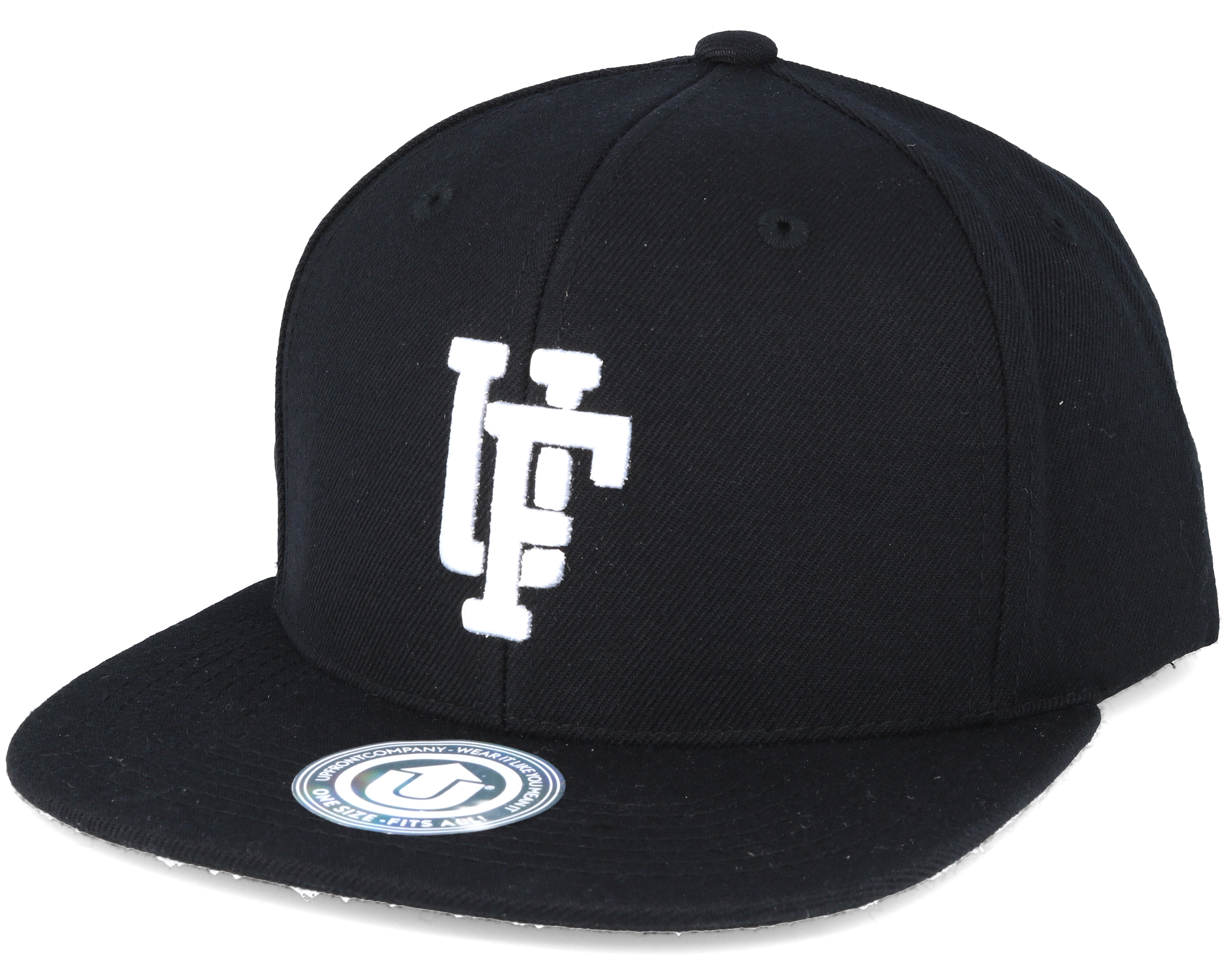 Spinback Black Snapback - Upfront caps - Hatstoreworld.com