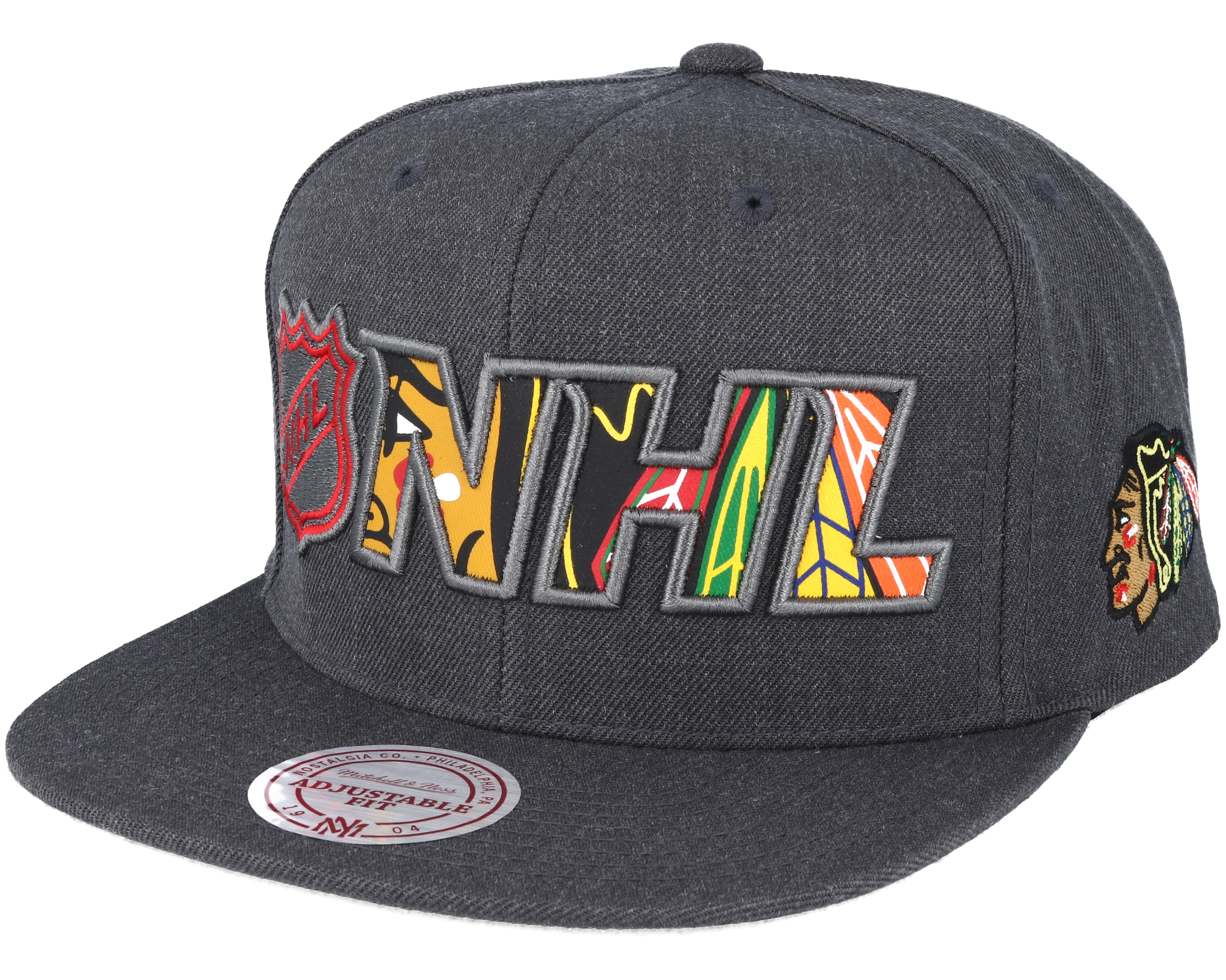 Chicago Blackhawks Insider Reflective Grey Snapback - Mitchell & Ness ...