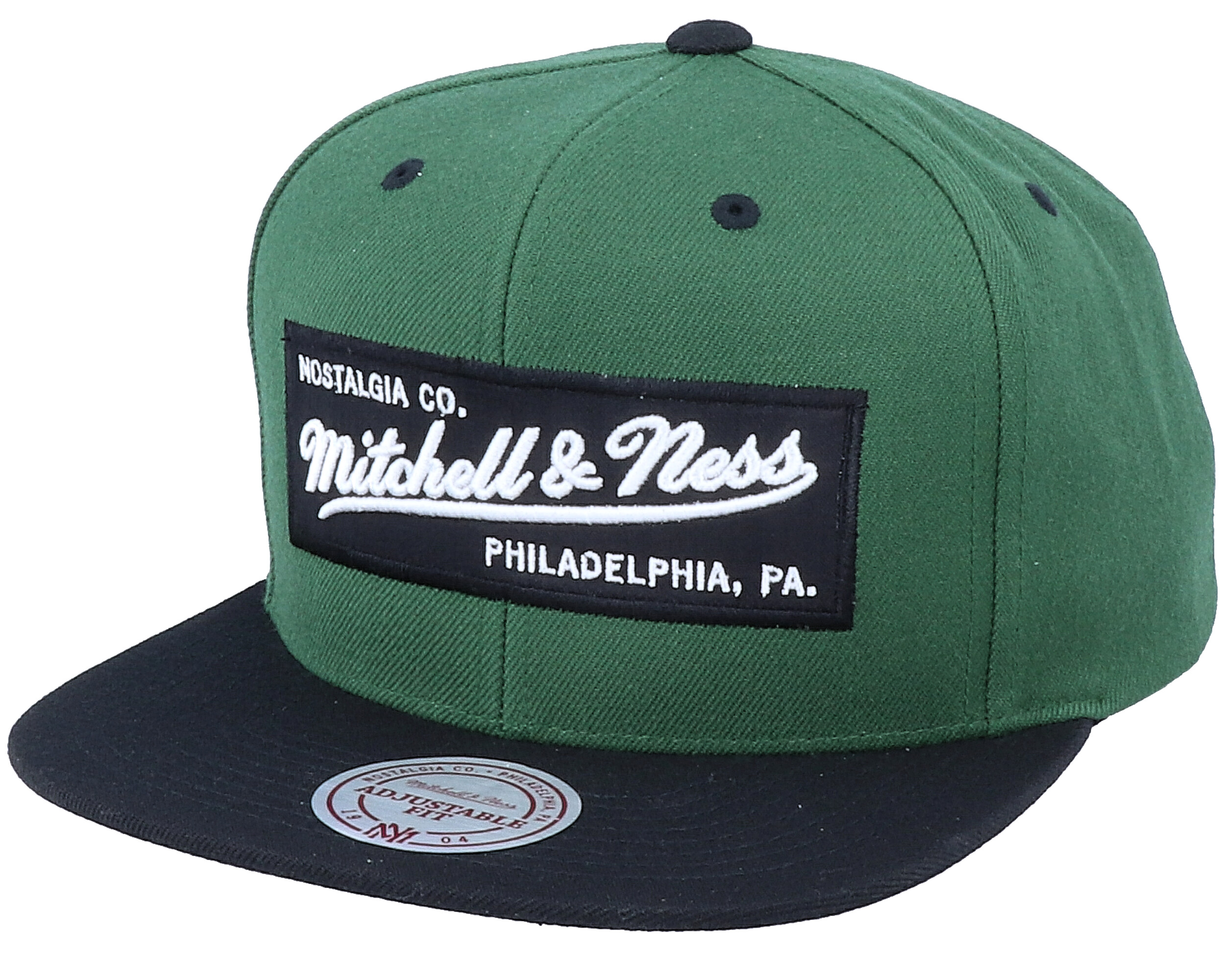 2 Tone Label Olive/Black Snapback - Mitchell & Ness caps ...