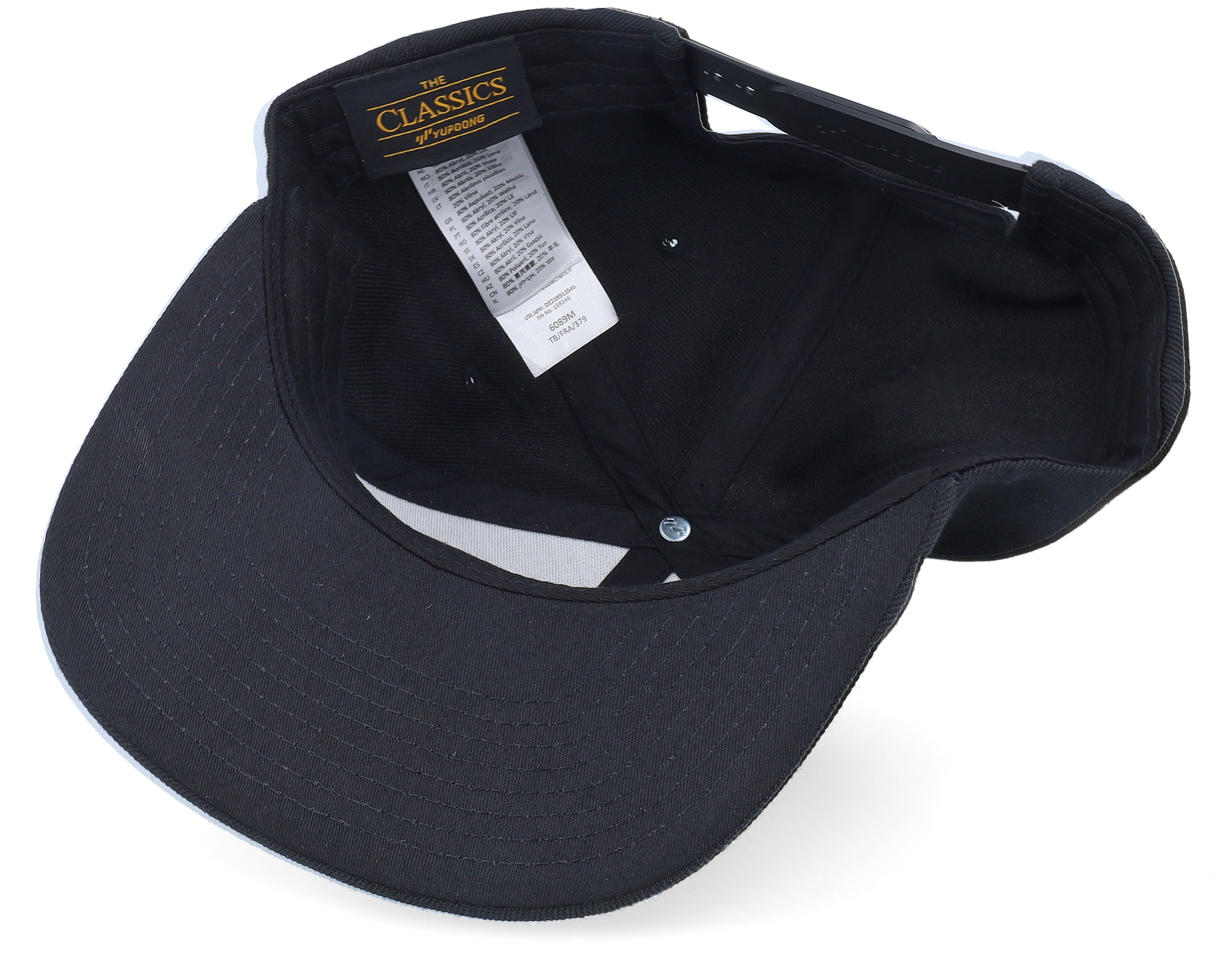 Half Circle Black Snapback - Bearded Man caps - Hatstoreworld.com