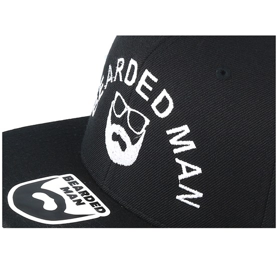 Half Circle Black Snapback - Bearded Man caps - Hatstoreworld.com