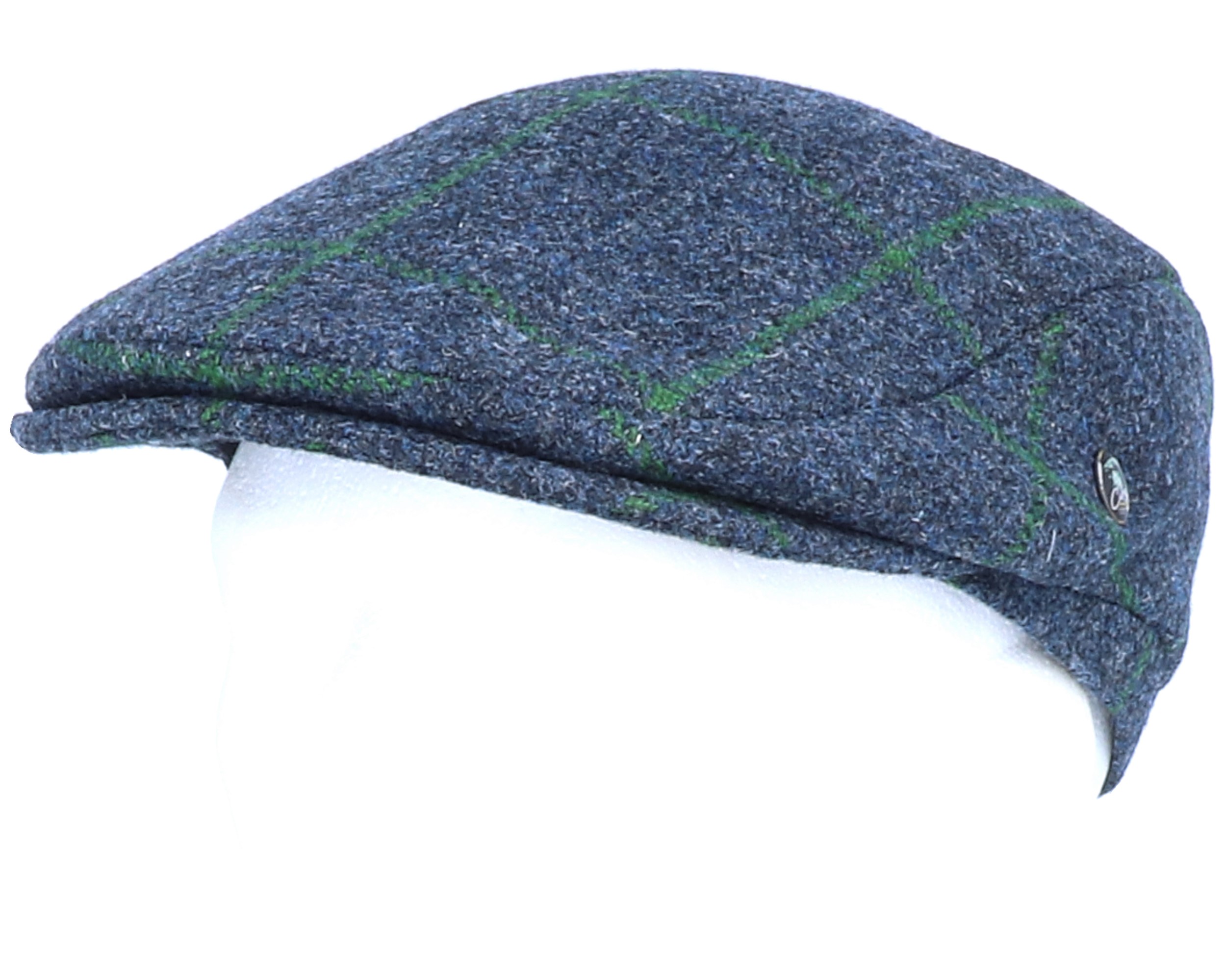 Relax Checkered Navy/Green Flat Cap - City Sport caps - Hatstoreworld.com