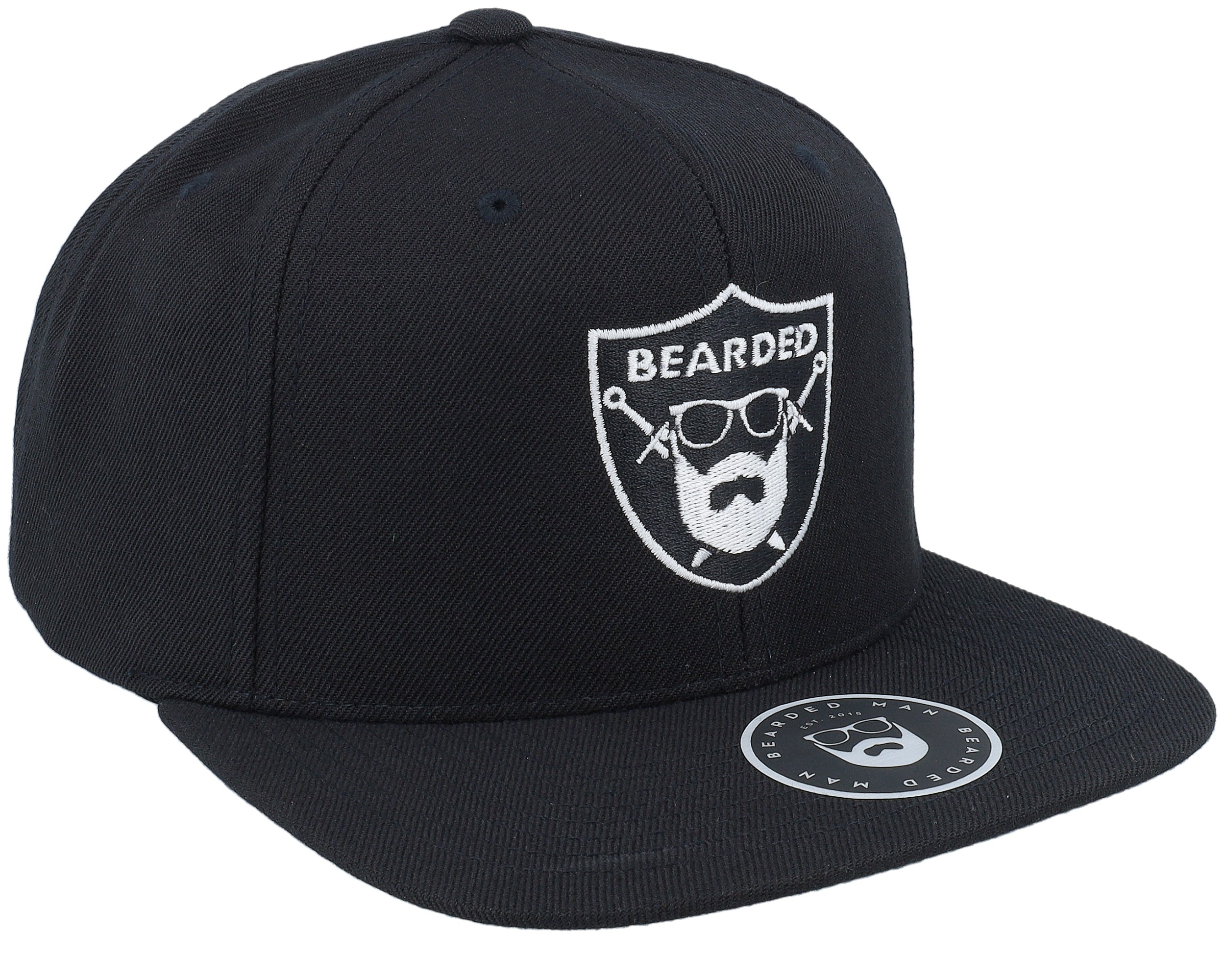 Bearded Sword Badge Black Snapback - Bearded Man caps - Hatstoreworld.com
