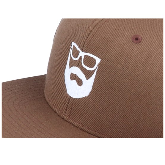 Logo Light Brown Snapback - Bearded Man caps - Hatstoreworld.com