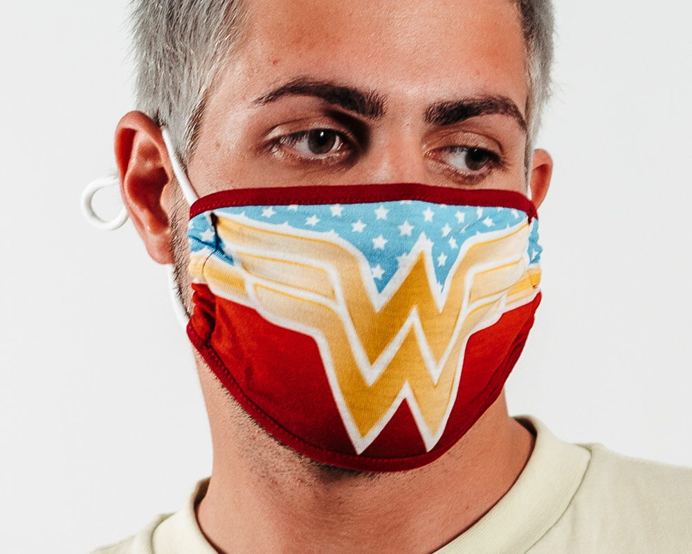 1 Pack Wonder Woman Logo Face Mask - Bioworld facemask - Hatstoreworld.com