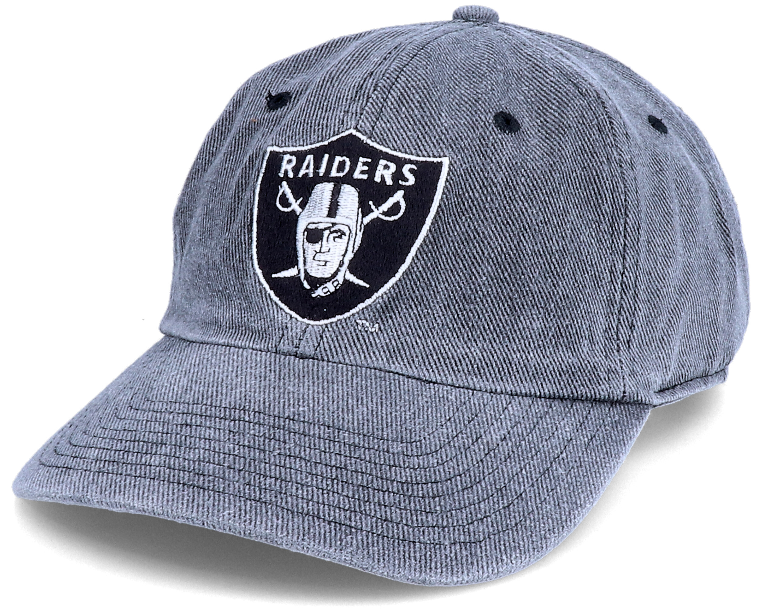 Las Vegas Raiders Washed Old School NFL Vintage Black Dad Cap - Twins ...