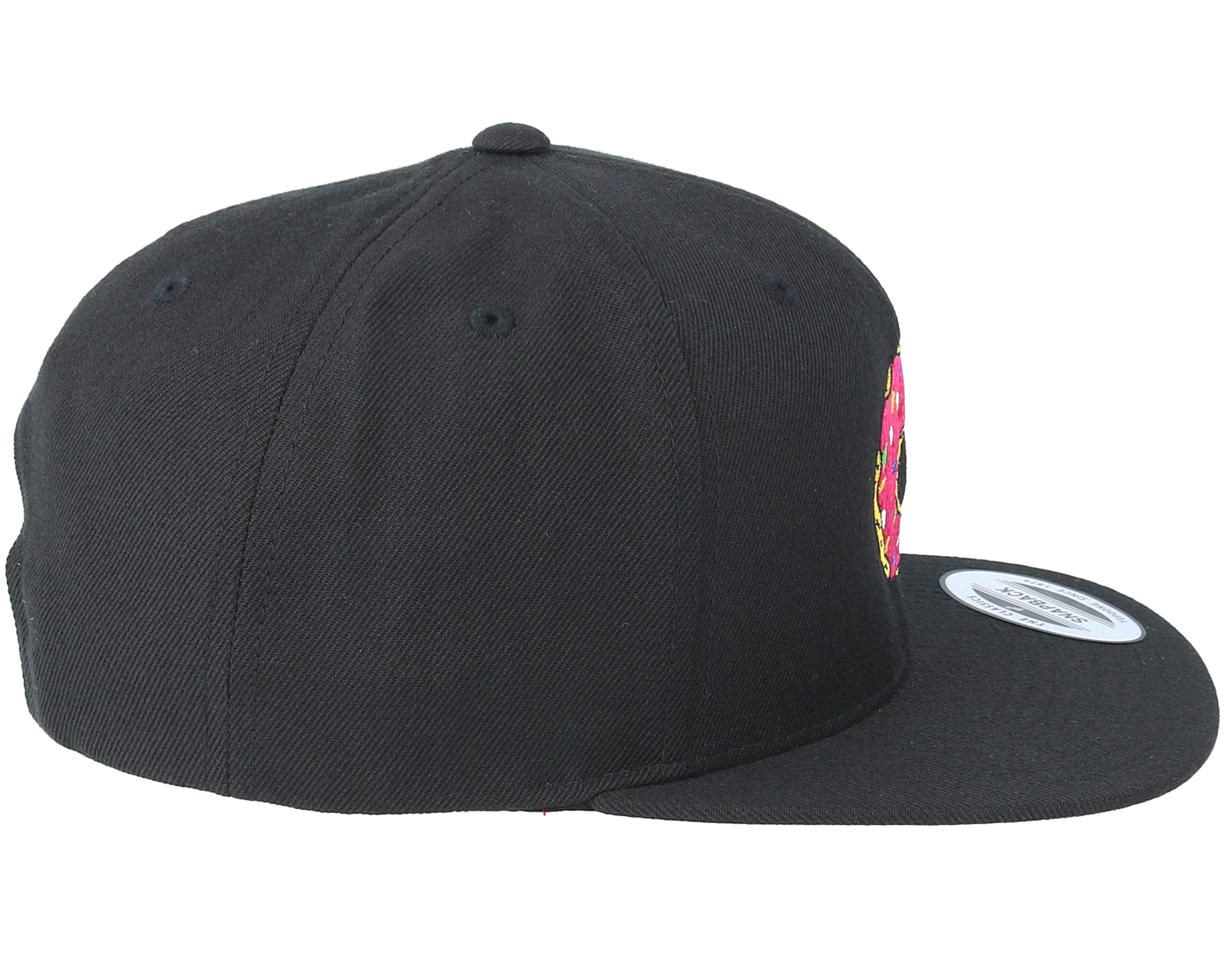 Donut Time Black Snapback - BOOM caps | Hatstore.co.uk