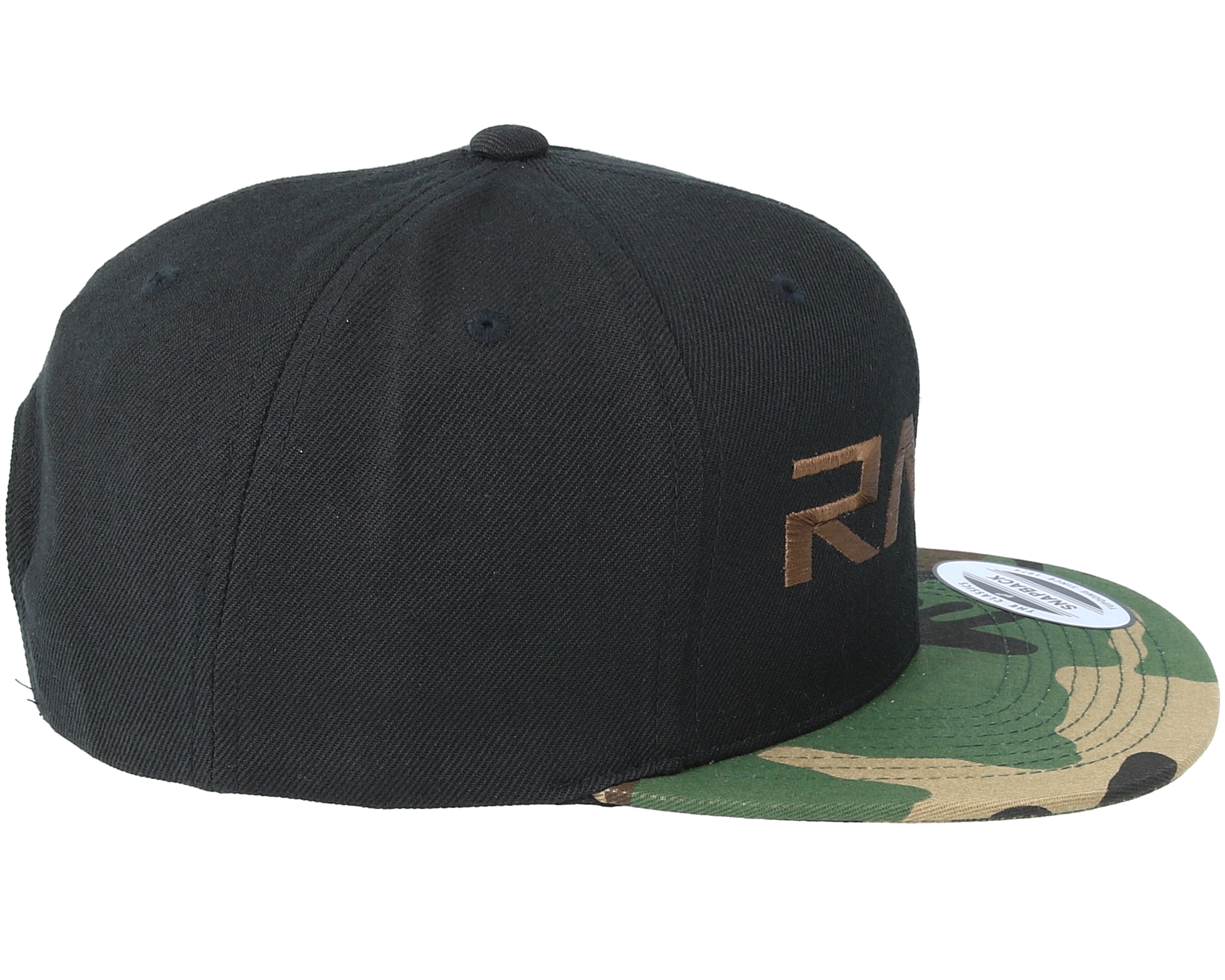Brand Brown Black/Camo Snapback - Rave caps - Hatstoreworld.com