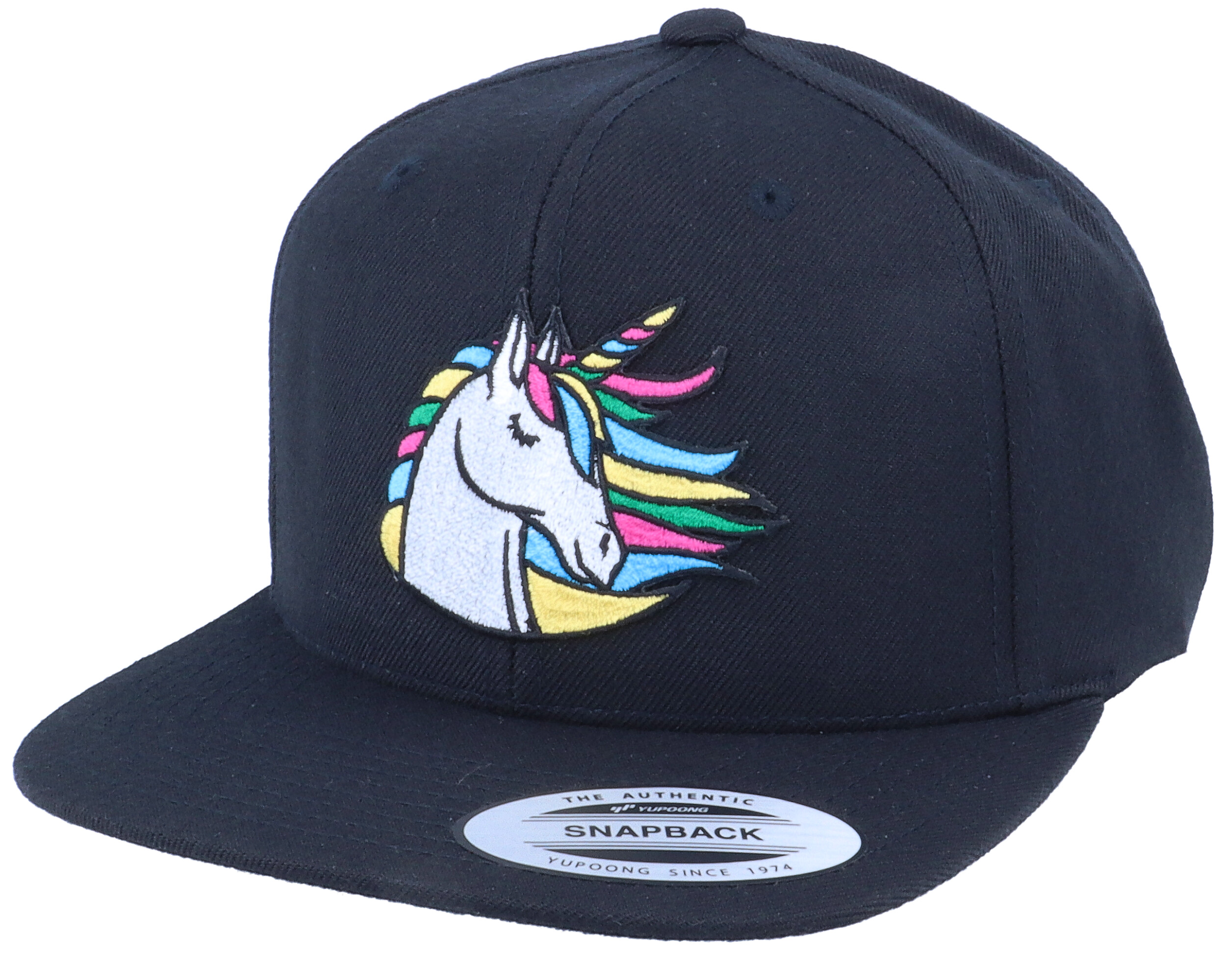 Rainbow Unicorn Black Snapback - Unicorns caps - Hatstoreworld.com