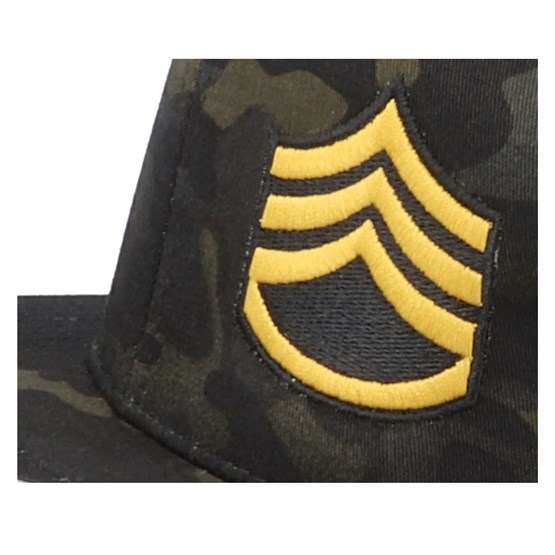 Staff Sergeant Insignia Side Panel Multicam Black Snapback - Army Head ...