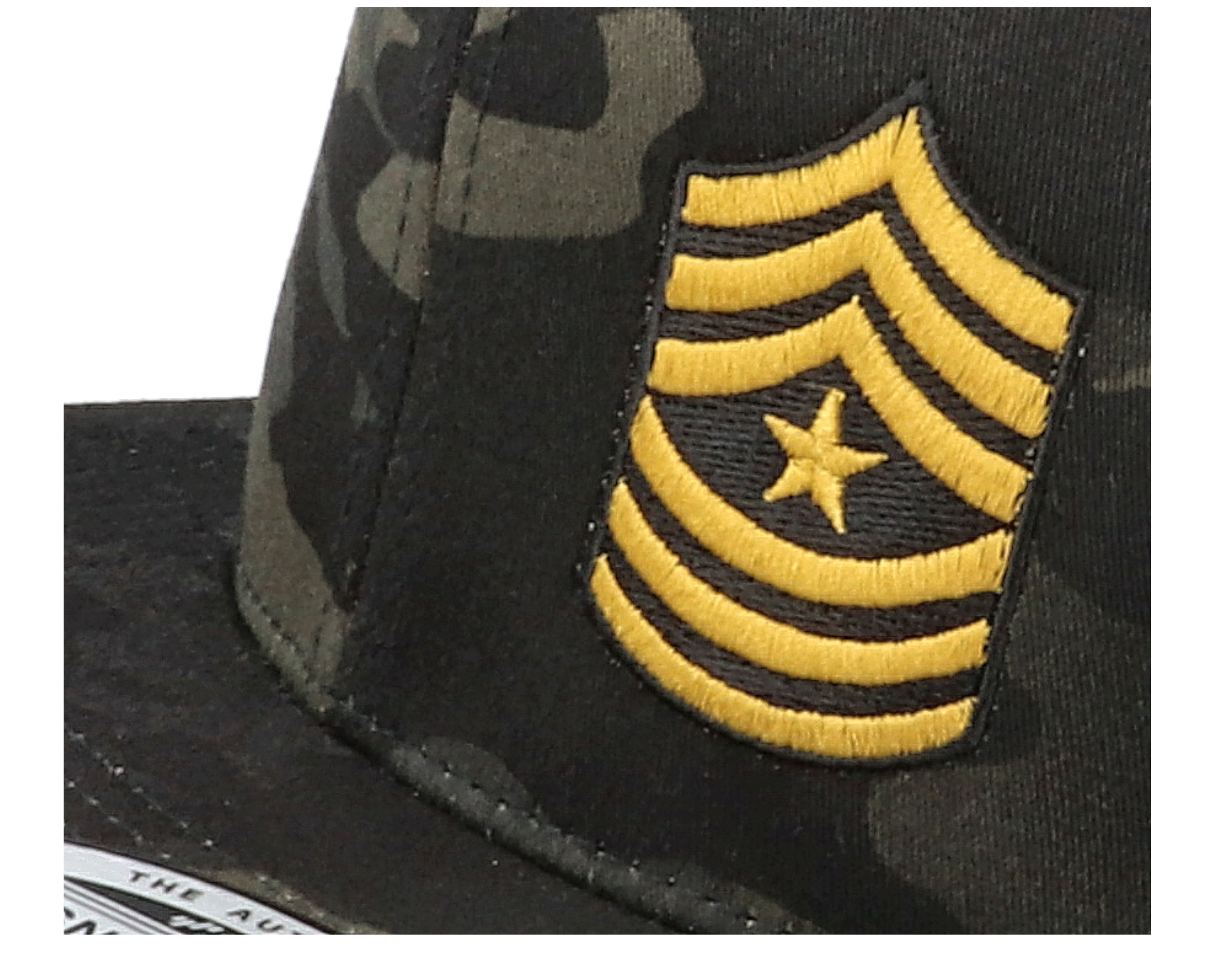 Sergeant Major Insignia Side Panel Multicam Black Snapback - Army Head ...