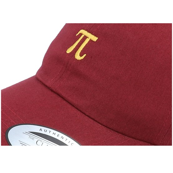 Pi Archimedes Constant Maroon Dad Cap - Iconic caps - Hatstoreworld.com